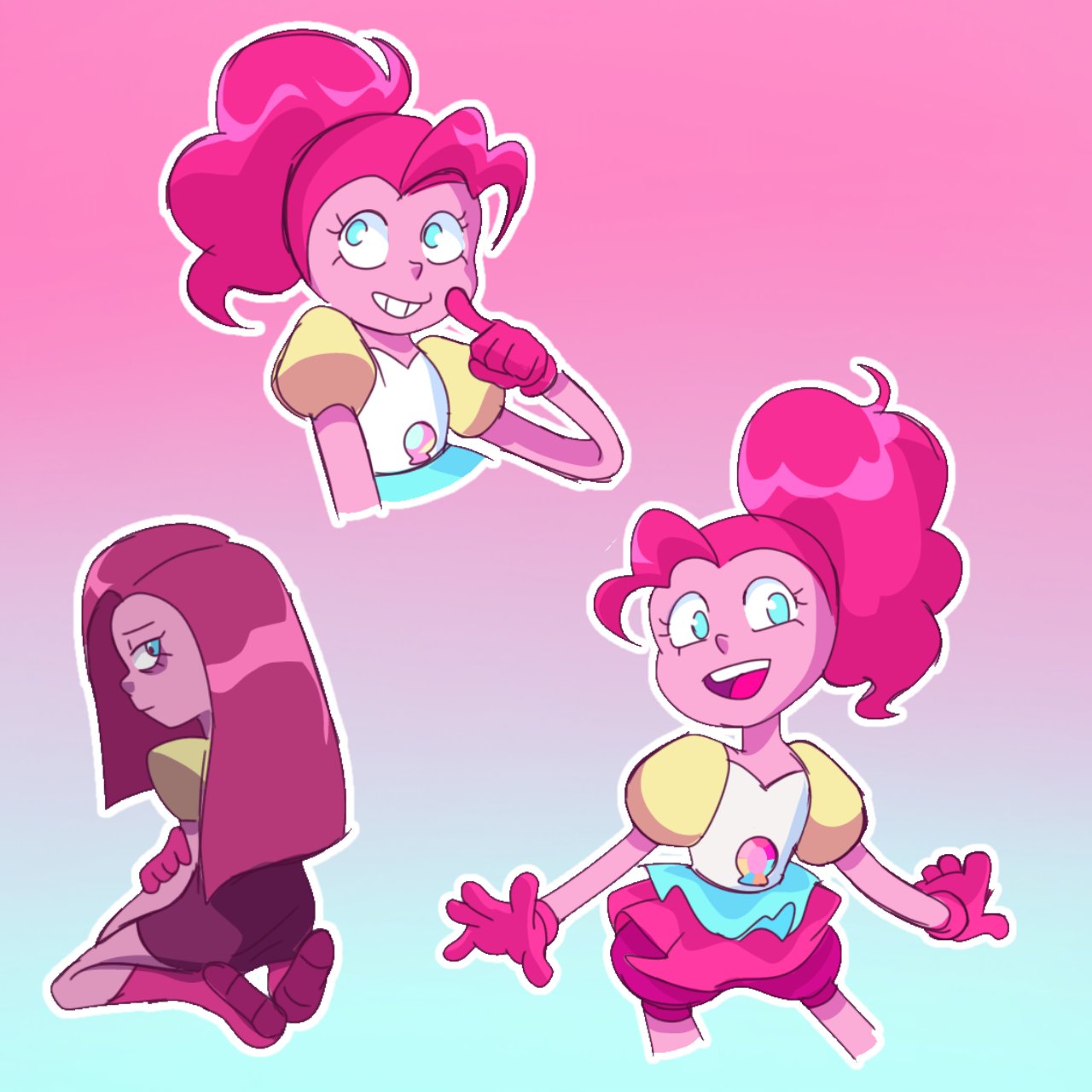 #3544170 - safe, artist:kazin_cartoon, pinkie pie, human, g4, humanized ...