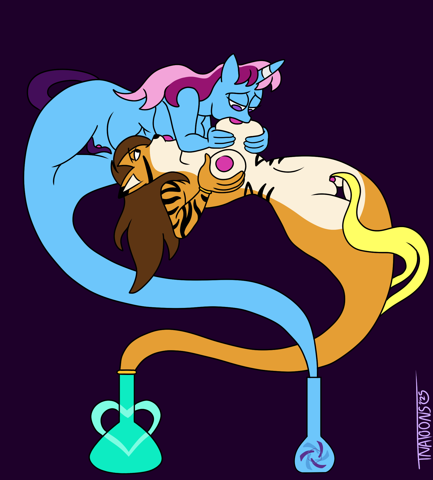 Rule 34 2025 2girls 69 Position Anthro Artist Name Black Ear Tips Black Stripes Blue Body
