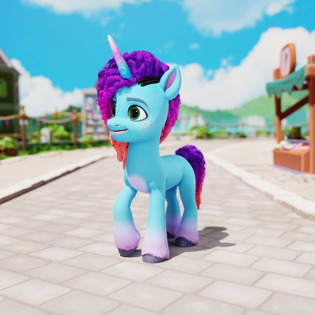 #3545257 - safe, artist:misty_braightdawn, misty brightdawn, pony, unicorn, g5, 3d, blender ...