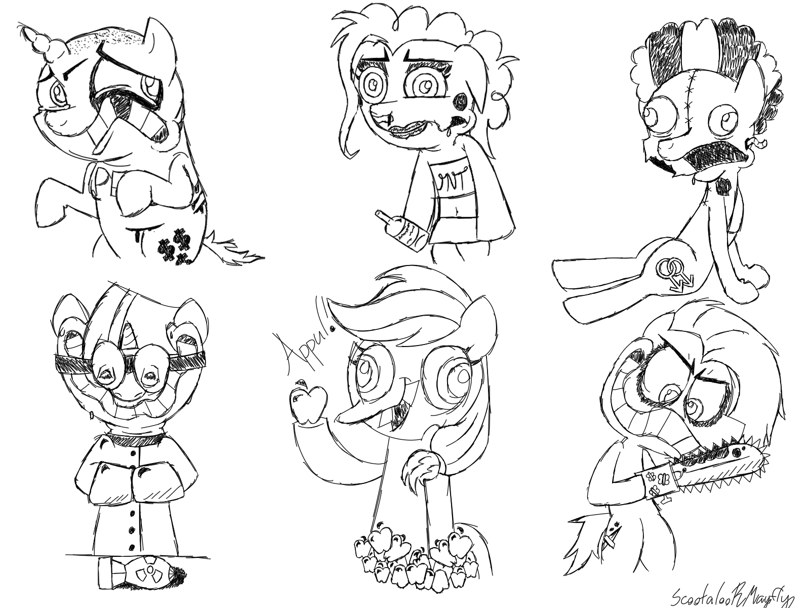 #3563037 - semi-grimdark, artist:scootaloormayfly, applejack ...