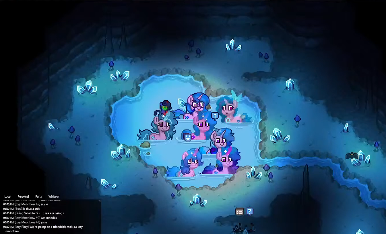 #3563288 - safe, izzy moonbow, pony, unicorn, pony town, g5, :p, cave ...