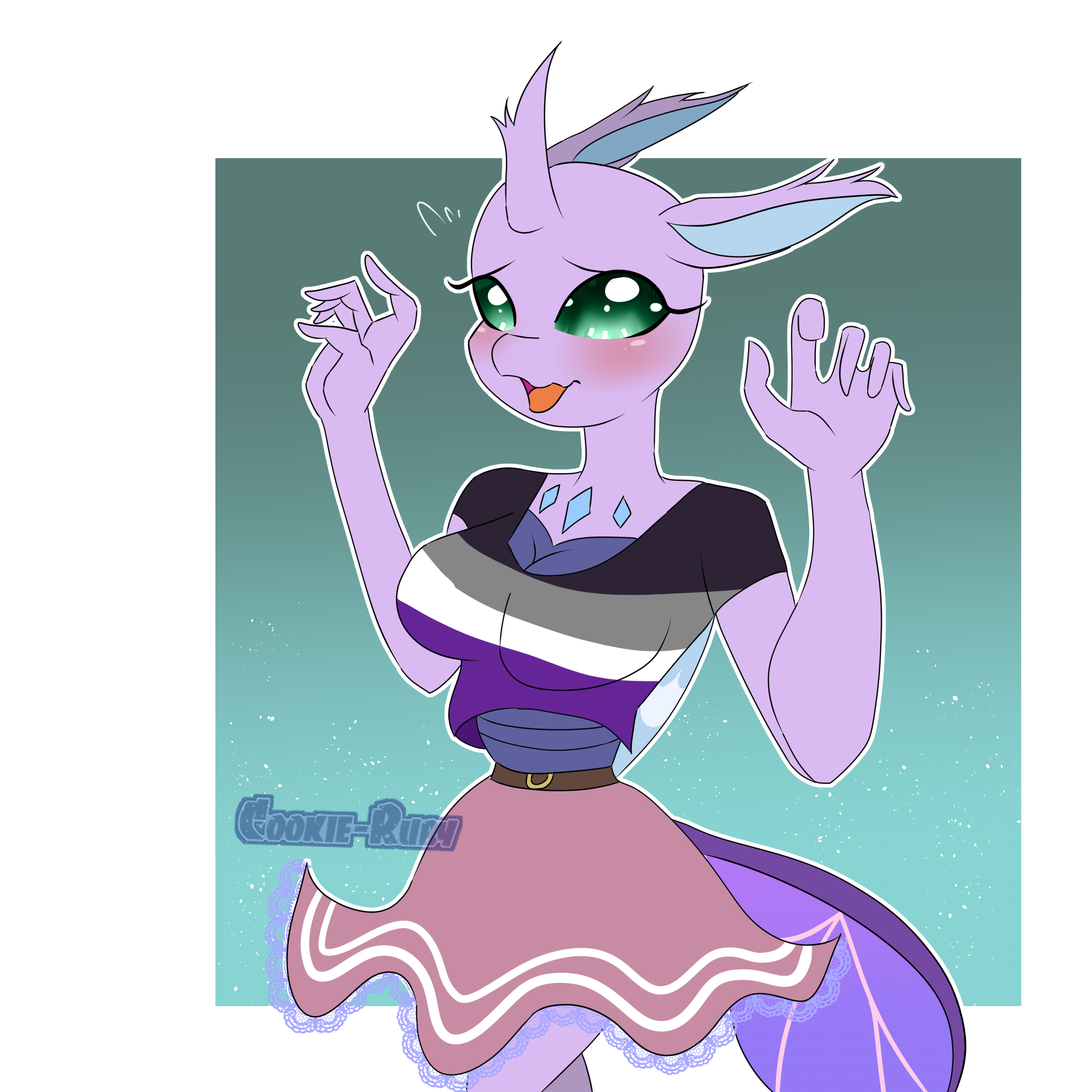 #3563768 - safe, artist:cookie-ruby, oc, oc only, oc:morpho, changedling, changeling, anthro ...