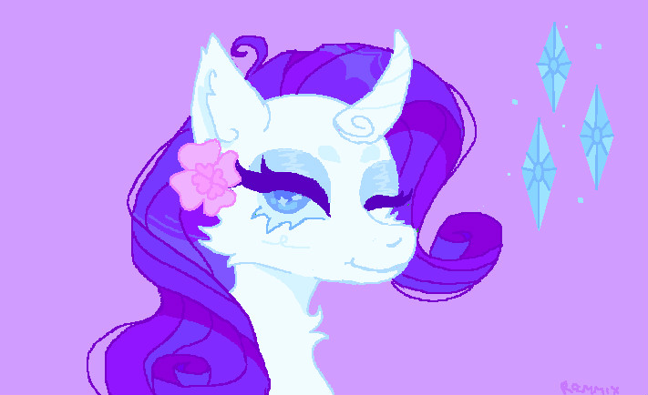 #3563784 - safe, artist:remmix, rarity, pony, unicorn, g4, bust, female ...