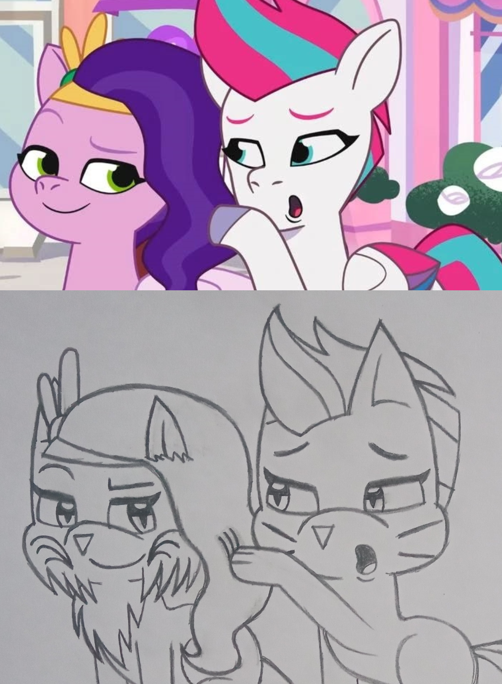 #3563881 - safe, artist:tom artista, edit, edited screencap, screencap, pipp petals, zipp storm ...