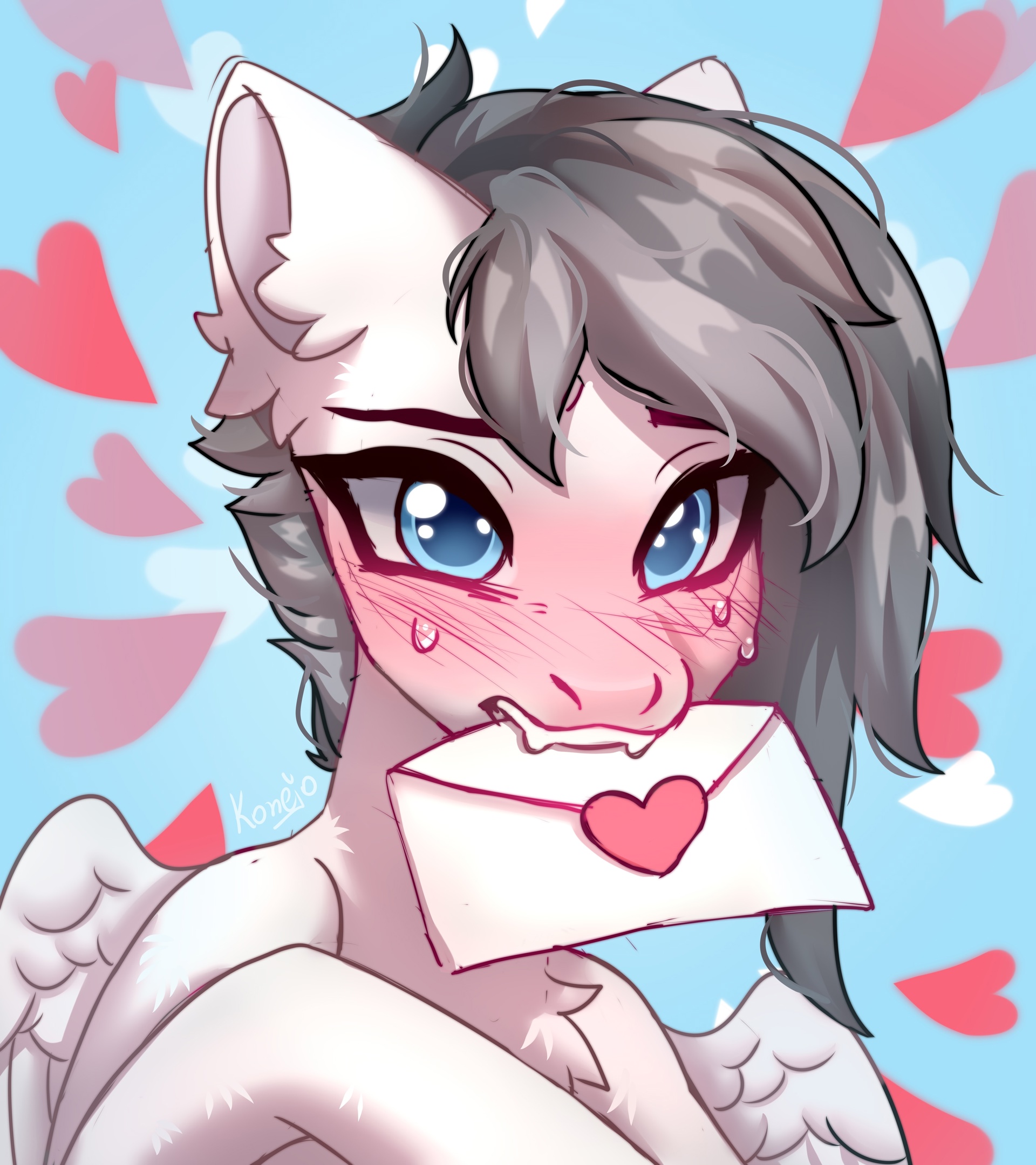 #3565505 - safe, artist:konejo, oc, oc only, pegasus, pony, adorkable ...