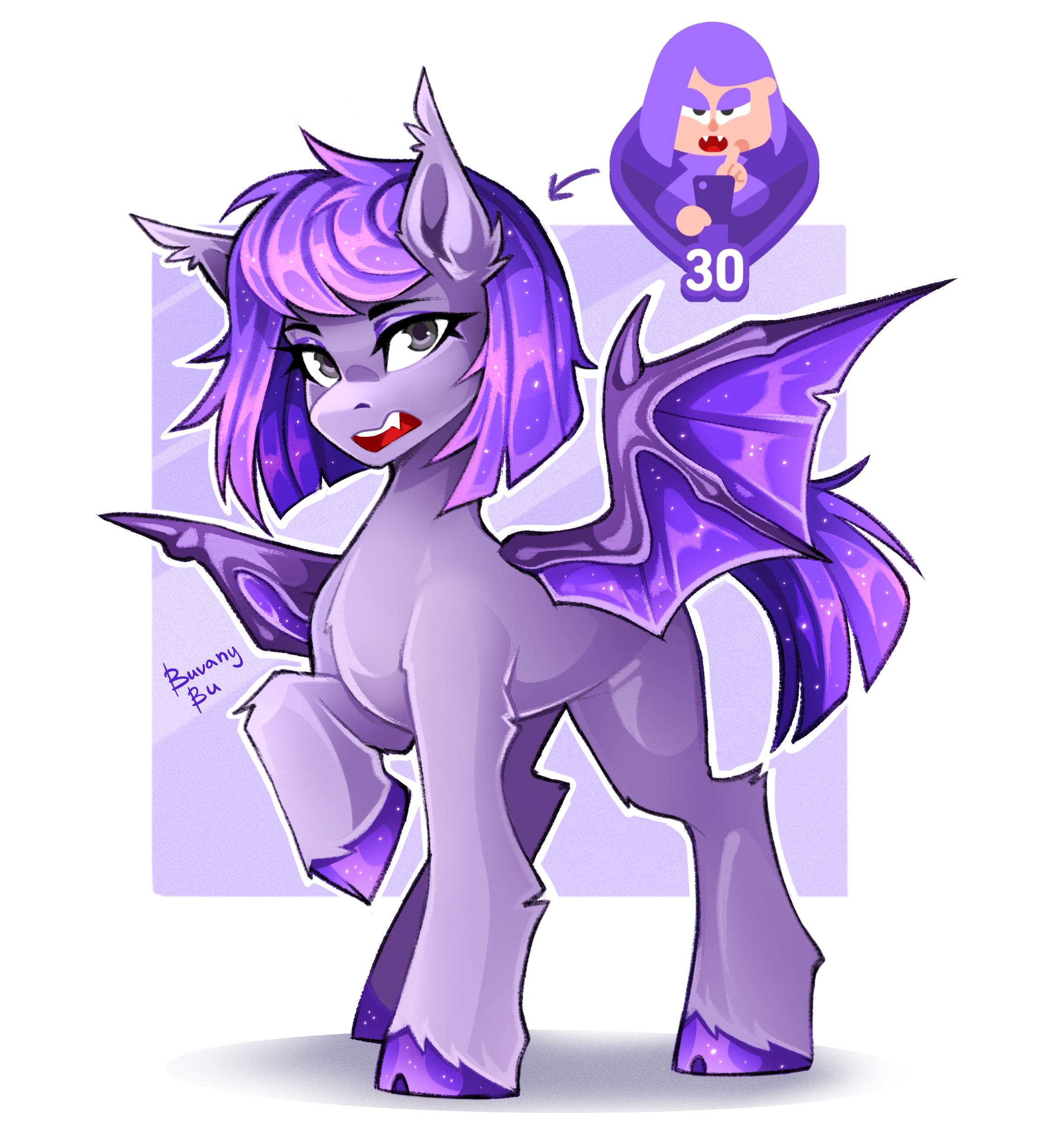 #3565691 - safe, artist:buvanybu, bat pony, human, pony, bat ponified ...