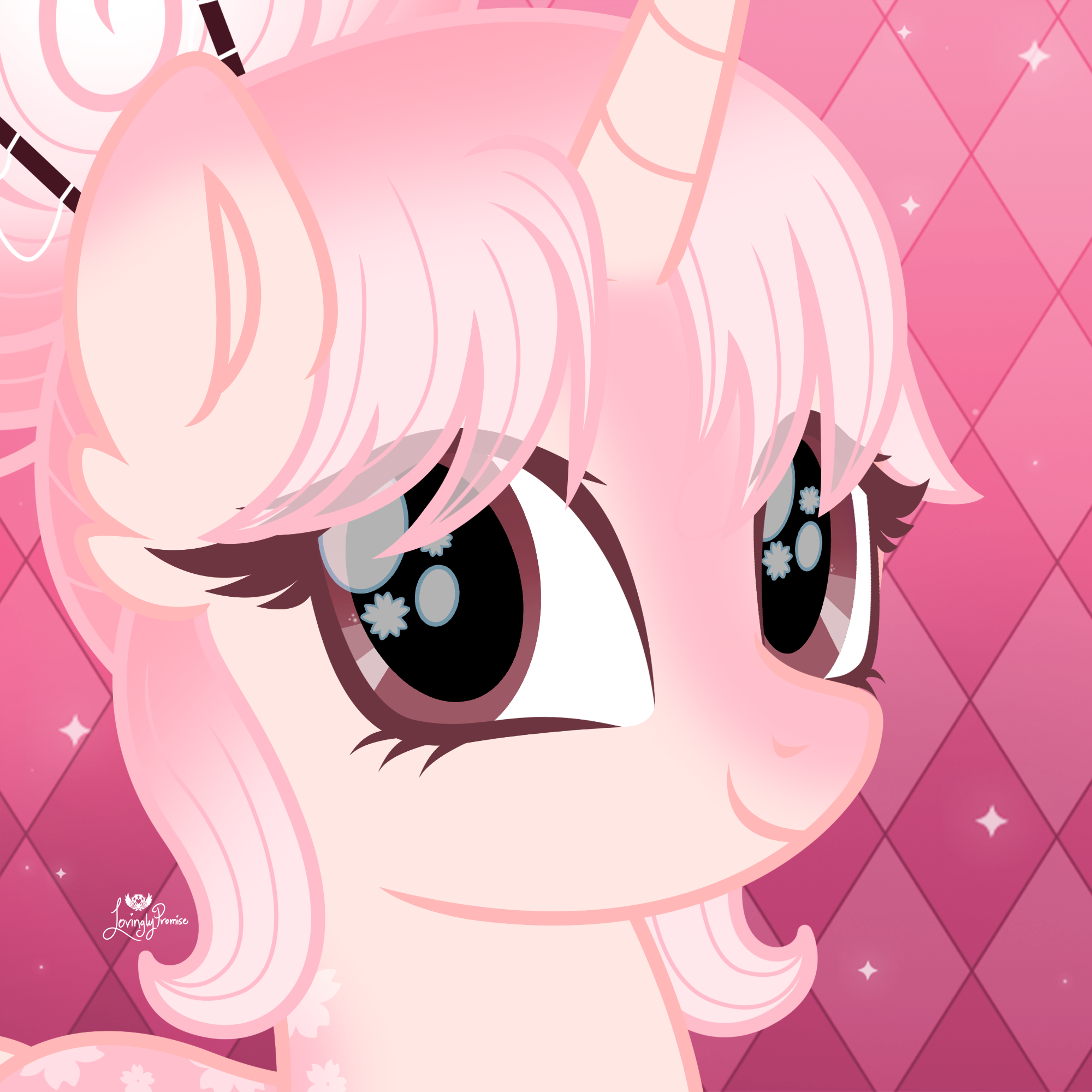 #3565846 - safe, artist:lovinglypromise, oc, pony, unicorn, bust, female, horn, mare, portrait ...