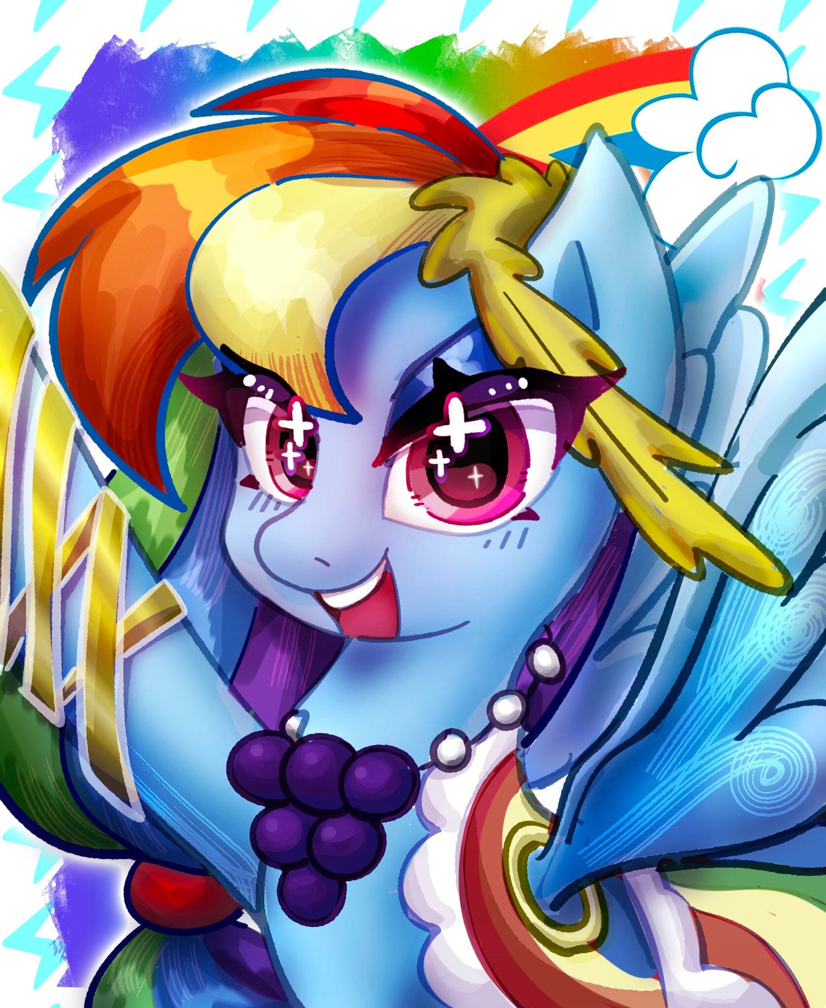 #3566120 - safe, artist:aiyu_berry, rainbow dash, pegasus, pony, g4 ...