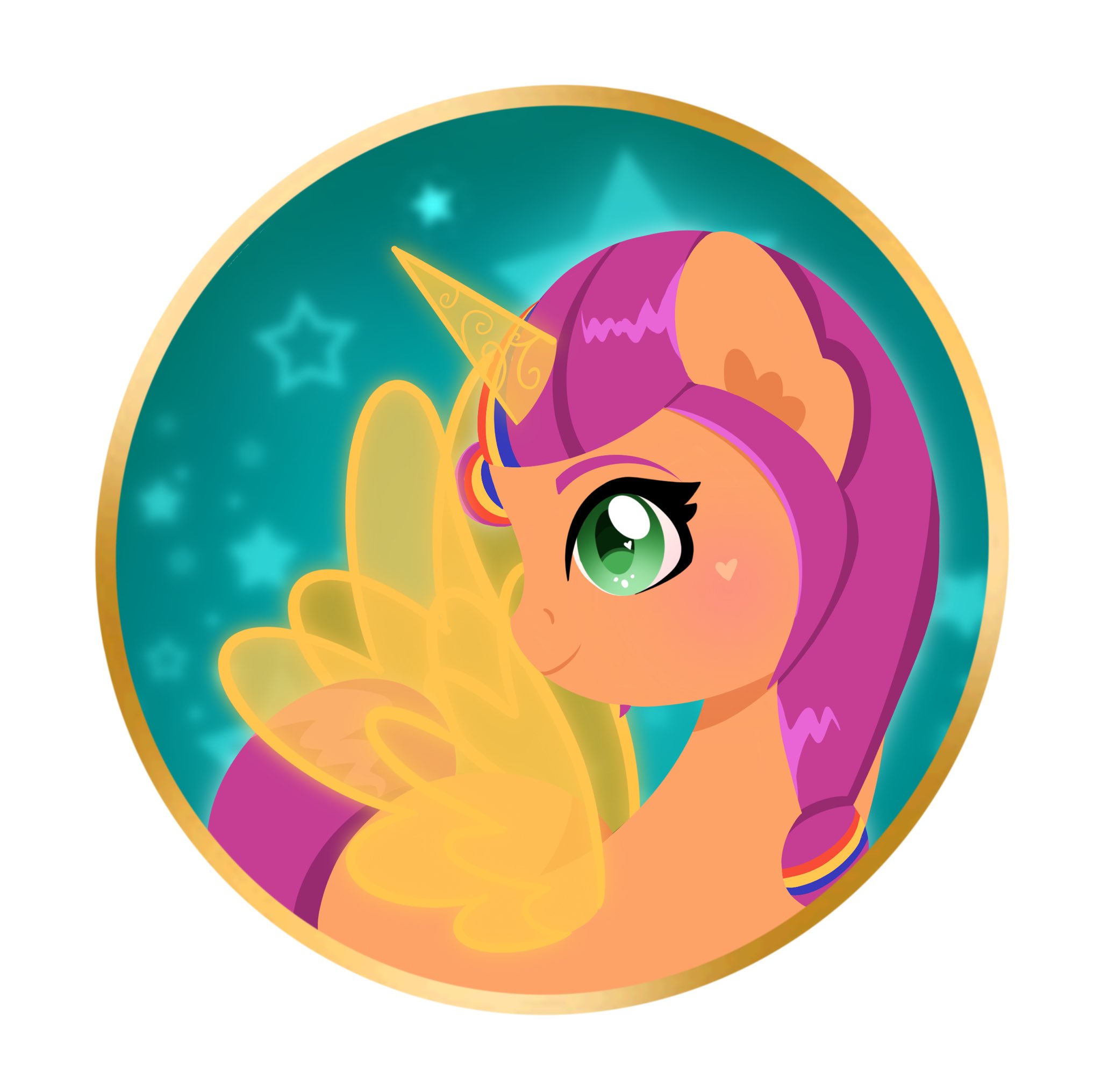 #3566166 - safe, artist:geekys_pins, sunny starscout, alicorn, earth pony, pony, g5, circle ...