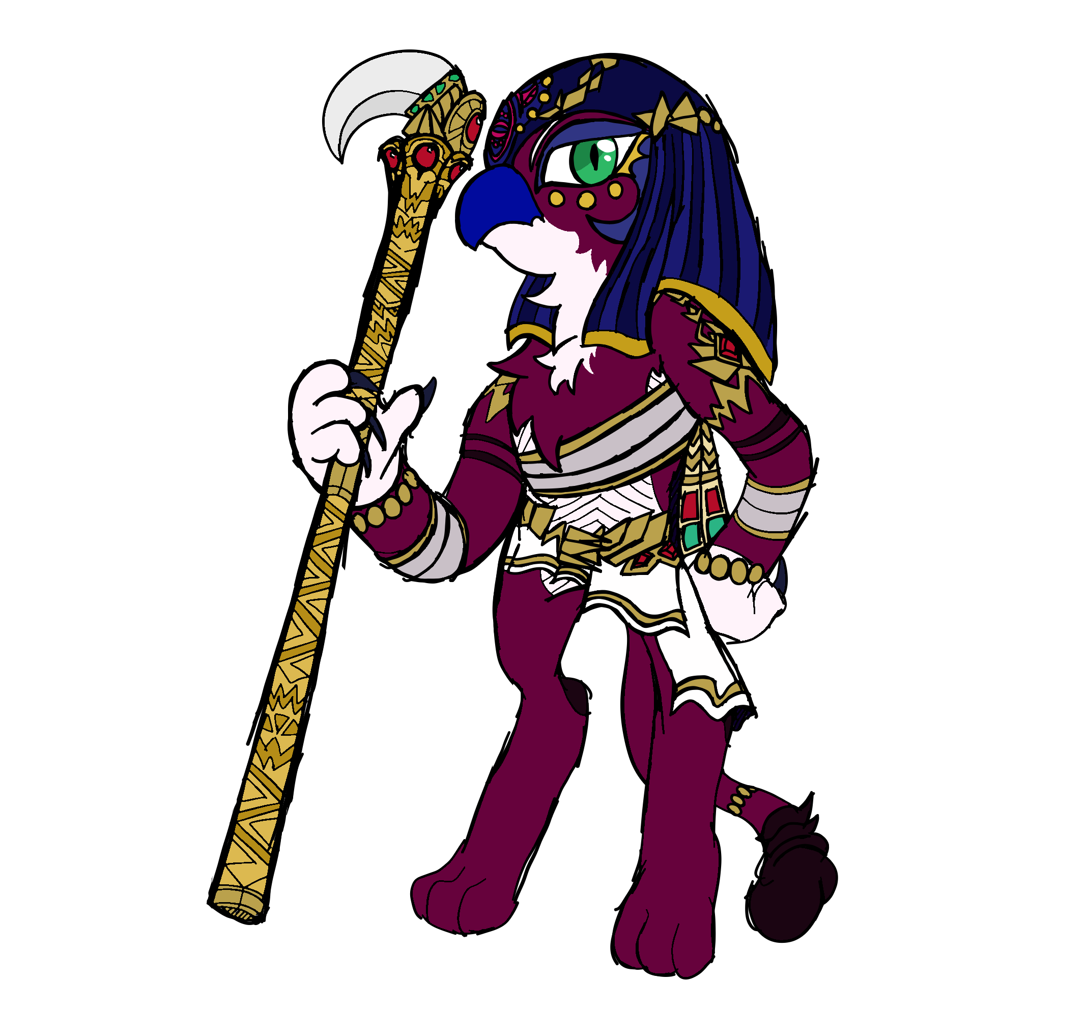 #3566642 - safe, artist:feenadot, oc, oc only, oc:maa kheru, original ...