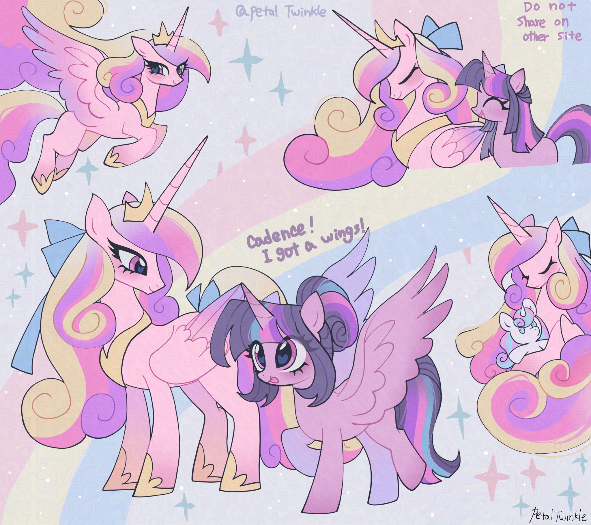 #3567147 - safe, artist:petaltwinkle, princess cadance, princess flurry ...