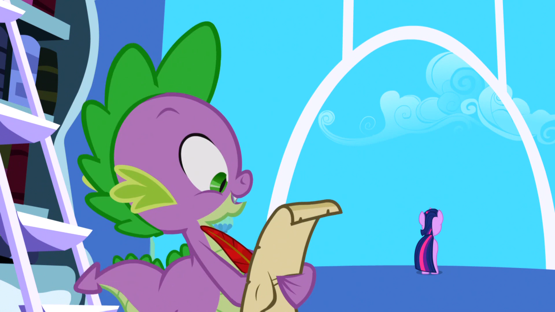 #3568032 - safe, screencap, spike, twilight sparkle, dragon, pony ...