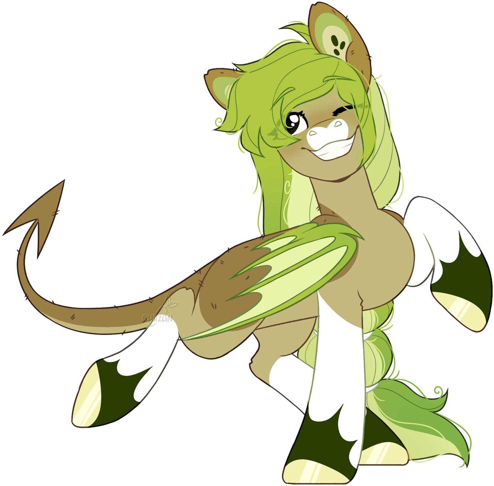 #3569277 - safe, artist:chrzaan, oc, oc only, bat pony, pony, bat pony ...