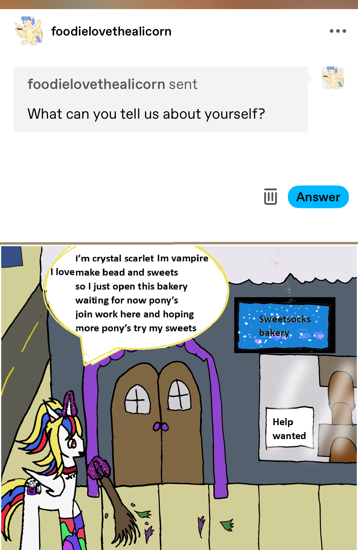 #3558190 - safe, artist:ask-luciavampire, oc, oc only, oc:crystal ...