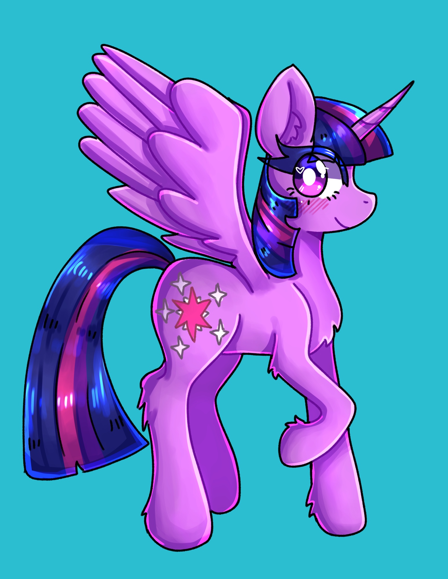 #3558284 - safe, artist:mylittleyuri, twilight sparkle, alicorn, pony, g4, blush lines, blushing ...