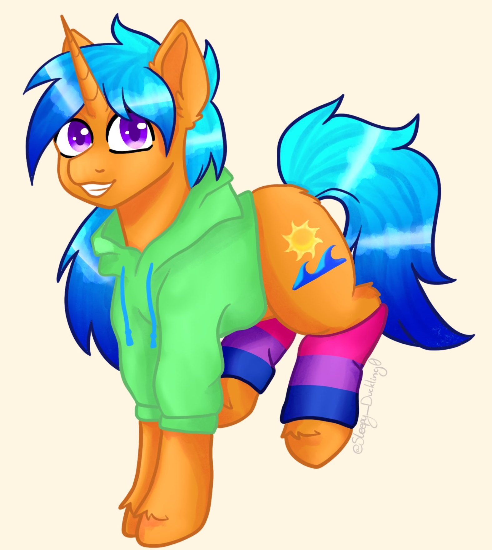 #3558487 - safe, artist:sleepy_duckling, oc, oc only, oc:solar wave ...