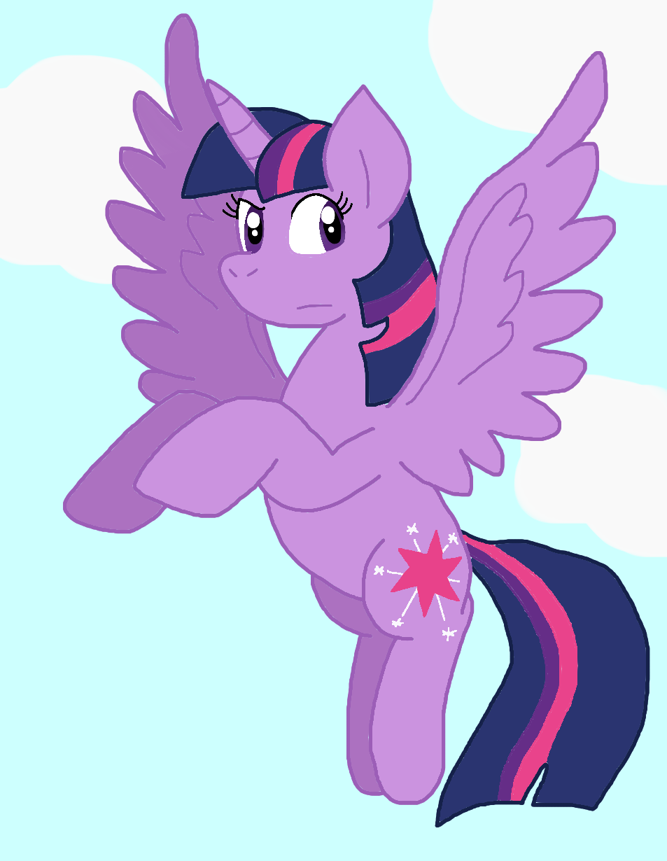 #3570601 - safe, artist:cmara, twilight sparkle, alicorn, pony, g4, female, mare, outdoors, solo ...