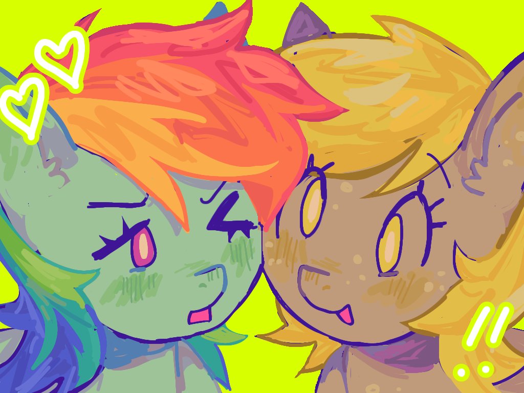 #3570893 - safe, artist:olivrr, derpy hooves, rainbow dash, pegasus ...