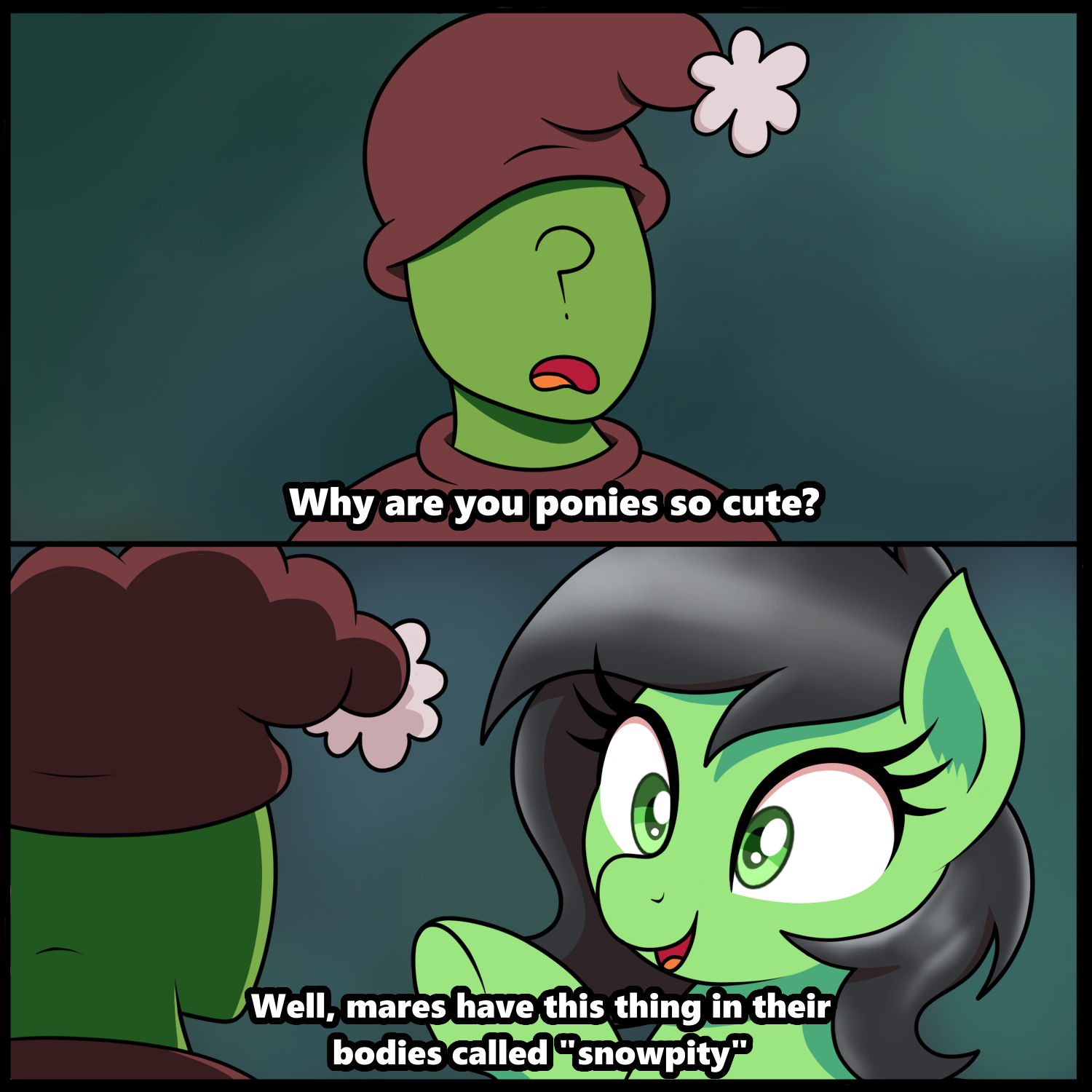 #3571040 - safe, artist:vomitvomiting, oc, oc only, oc:anon, oc:filly ...