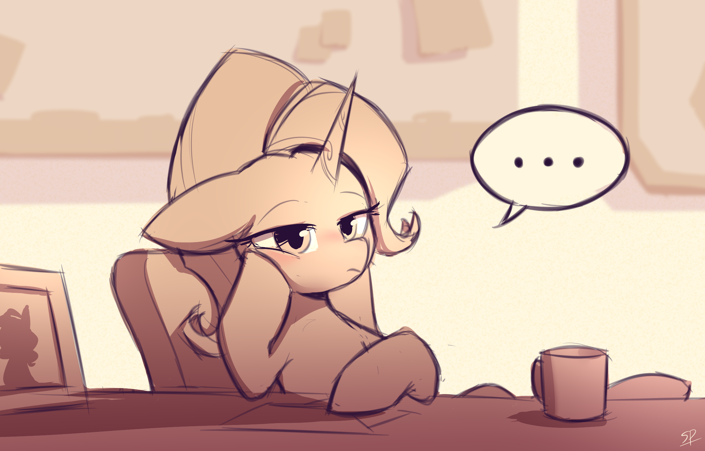 #3571891 - safe, artist:scribble-potato, starlight glimmer, pony, unicorn, g4, ..., horn ...