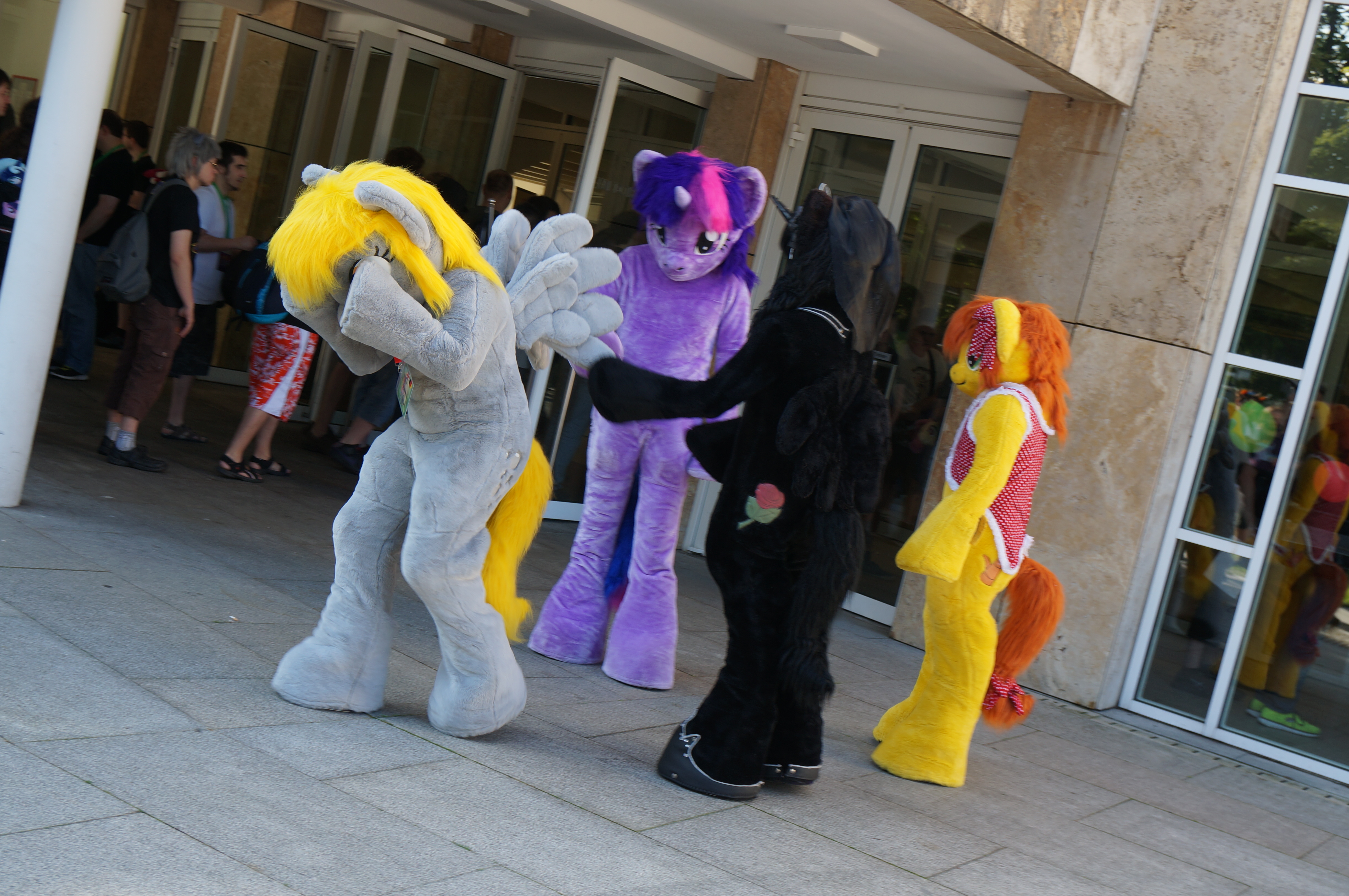 #3572023 - safe, artist:atalonthedeer, derpy hooves, rainbow dash ...