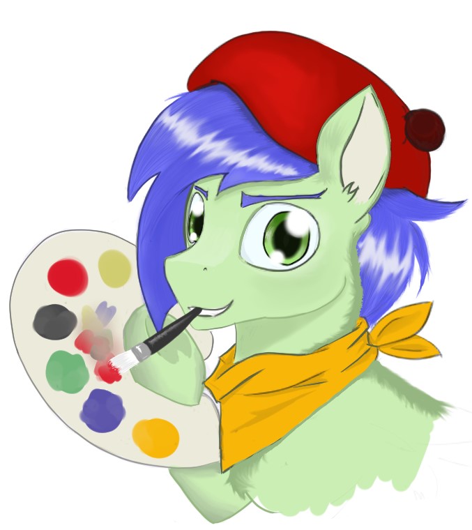 #3572505 - safe, artist:l1ght, oc, oc only, oc:hudozhniik, earth pony ...