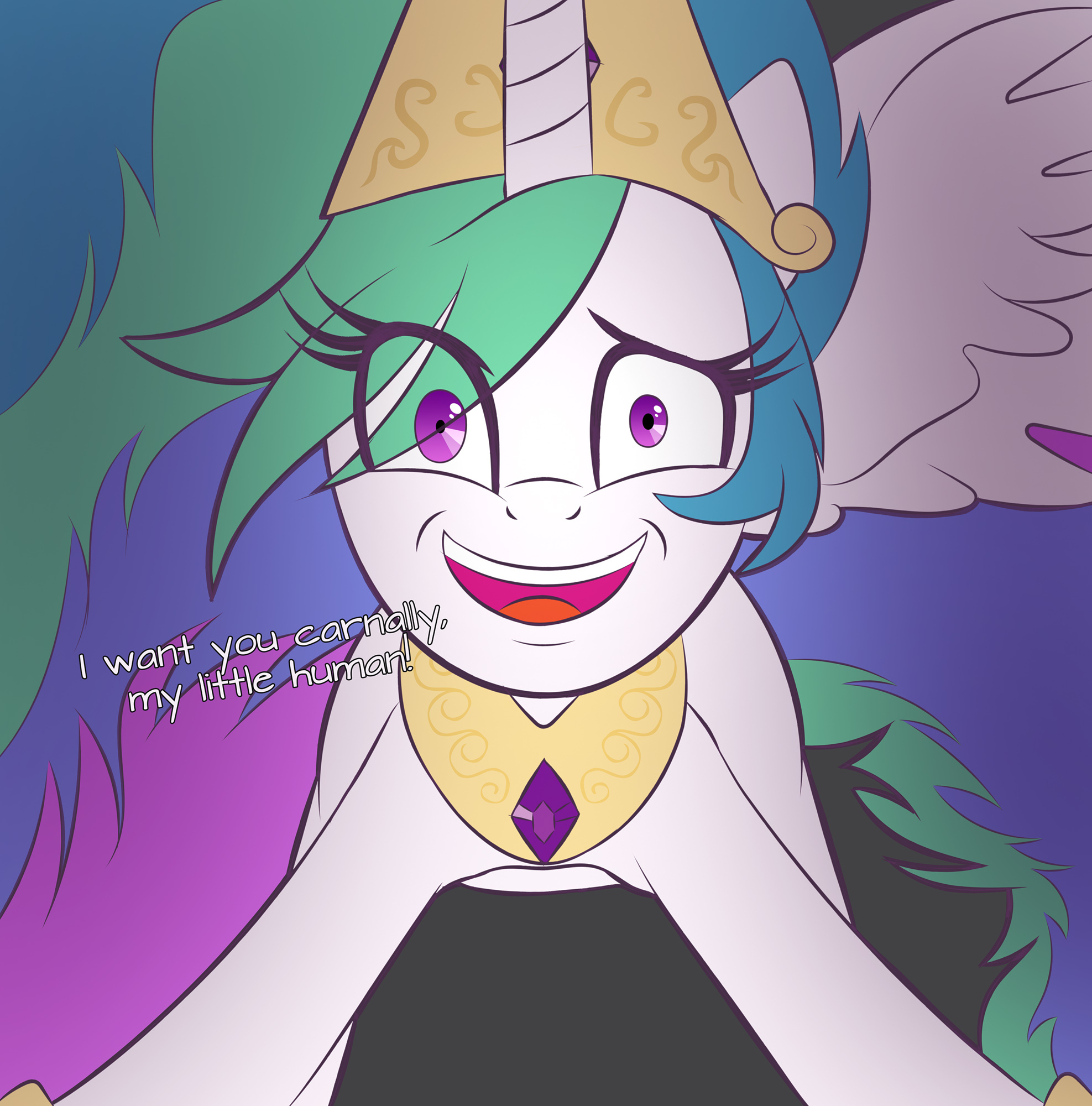 #3572951 - suggestive, artist:anonymousandrei, derpibooru exclusive, princess celestia, alicorn ...