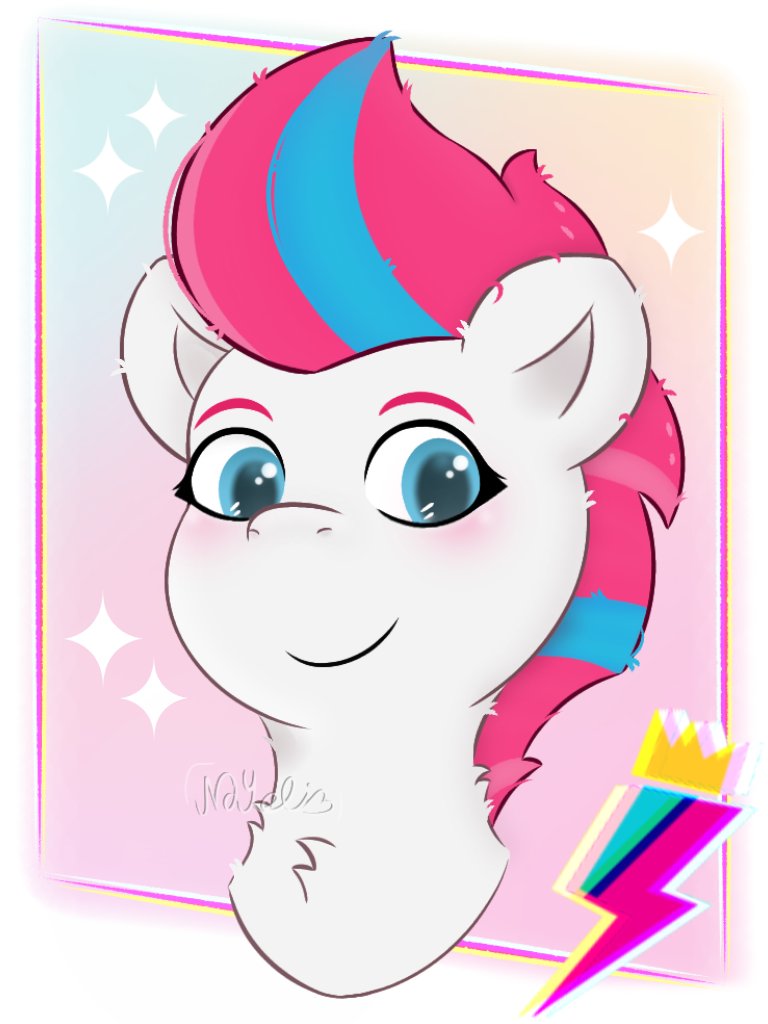 #3573606 - safe, artist:naye_livelife, zipp storm, pony, g5, signature, simple background, solo ...