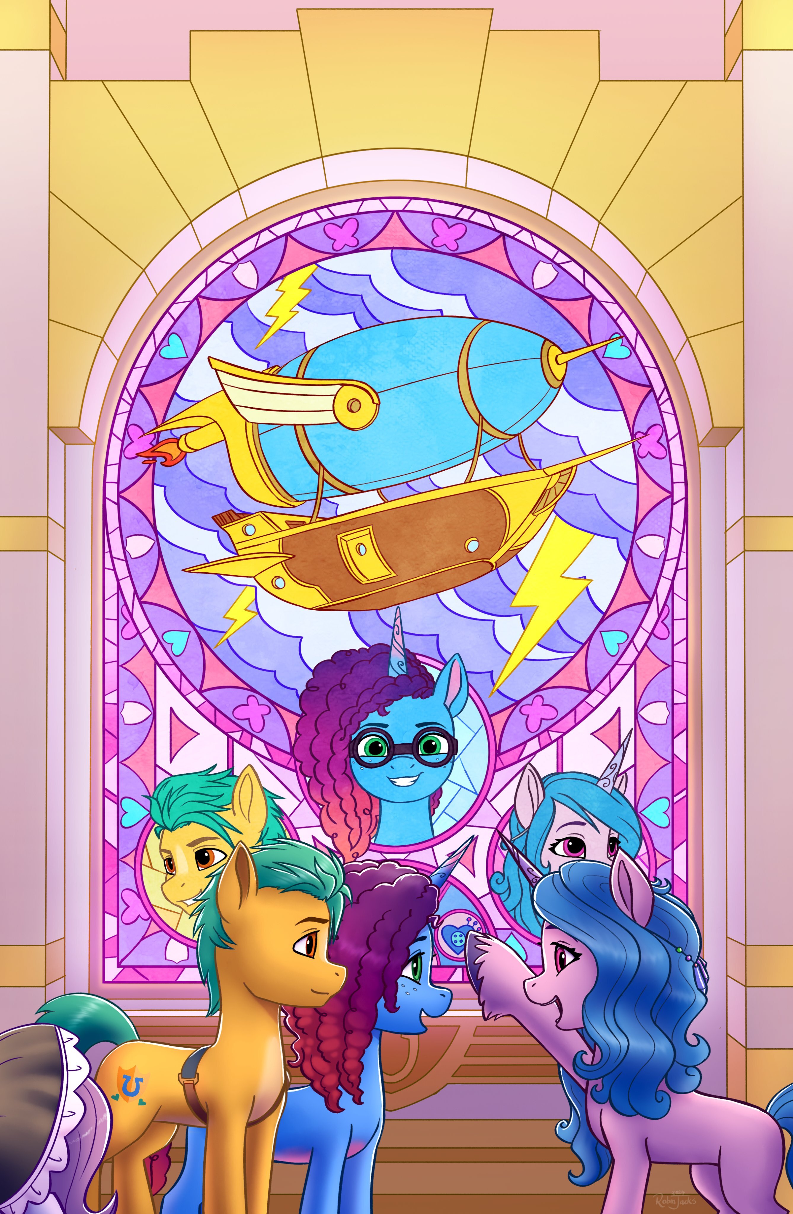 #3573622 - safe, artist:robin jacks, hitch trailblazer, izzy moonbow ...