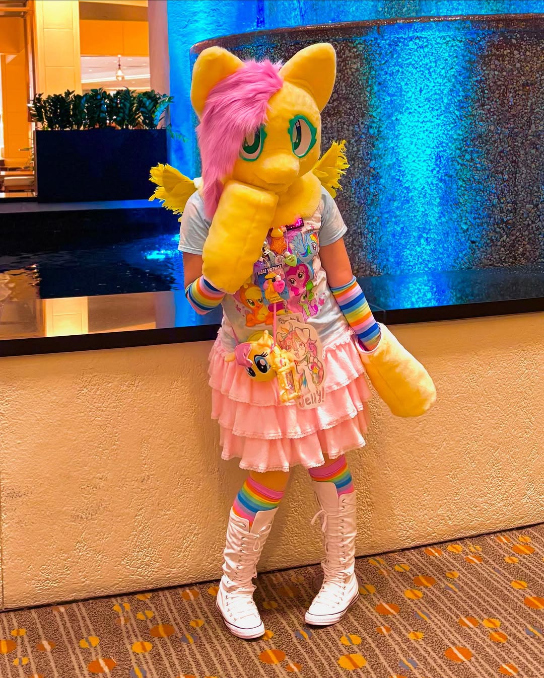 #3575114 - safe, artist:cottonjellyjj, fluttershy, human, g4, clothes ...