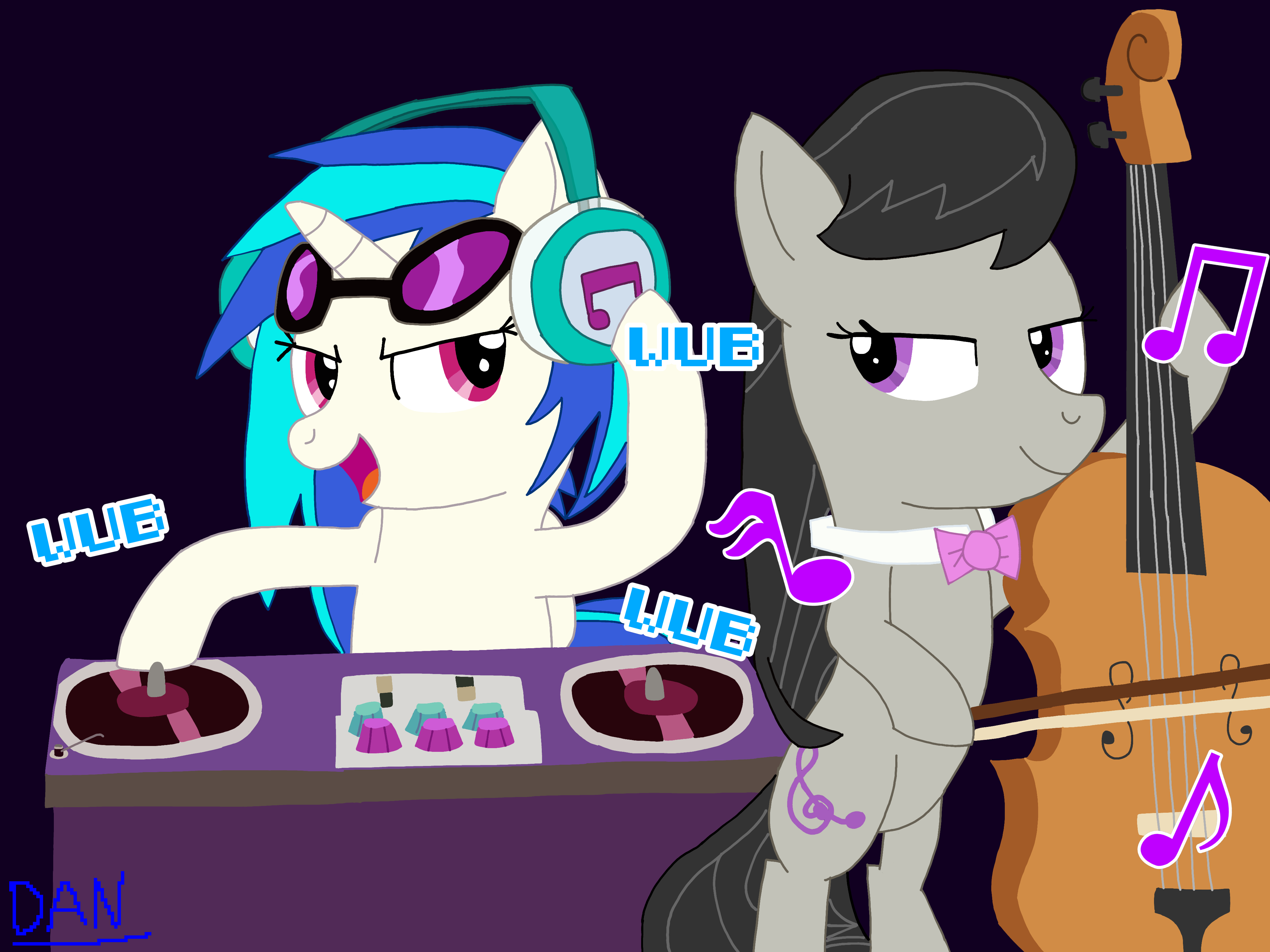 #3575133 - safe, artist:dansproblems, dj pon-3, octavia melody, vinyl ...