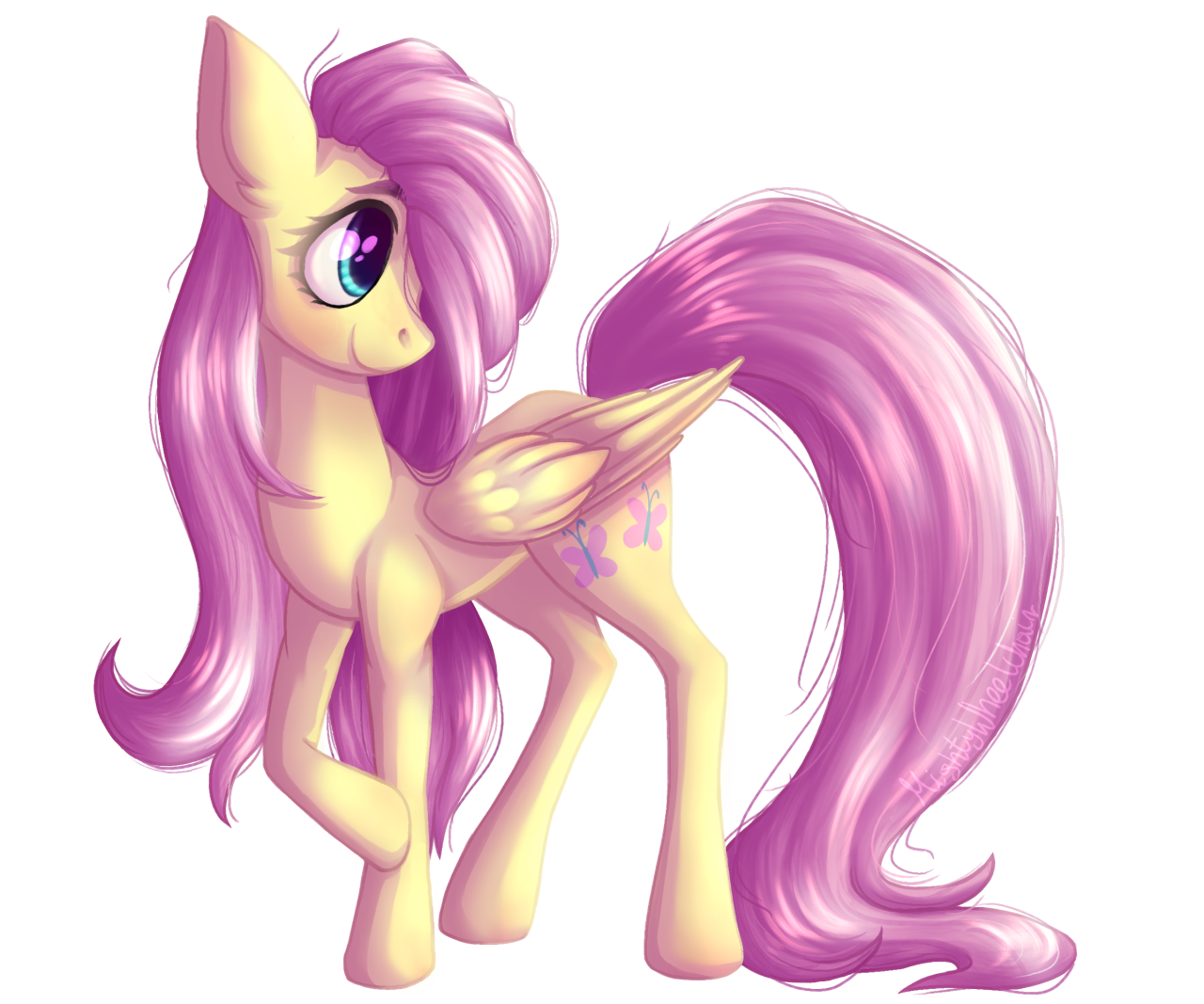 #3575375 - safe, artist:mightywheelchair, fluttershy, pegasus, pony, g4, female, mare, raised ...