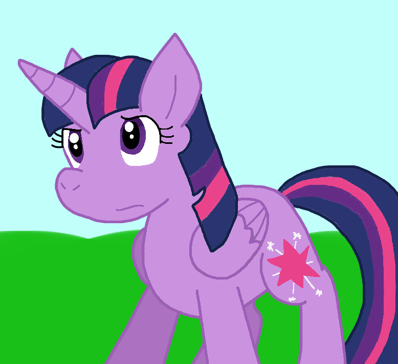 #3575449 - safe, artist:cmara, twilight sparkle, alicorn, pony, g4, female, outdoors, solo ...