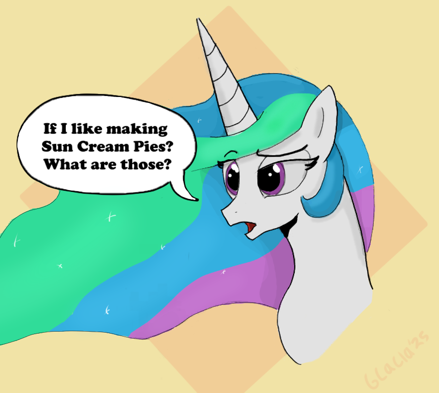 #3575643 - safe, artist:glacialfeather, princess celestia, alicorn, pony, g4, bust, dialogue ...