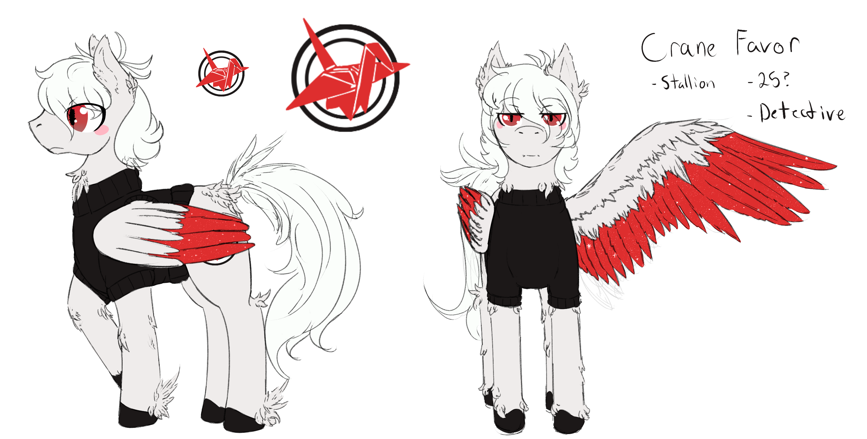 #3575823 - safe, artist:squeezymouse, derpibooru exclusive, oc, oc only, oc:crane favor, pegasus ...