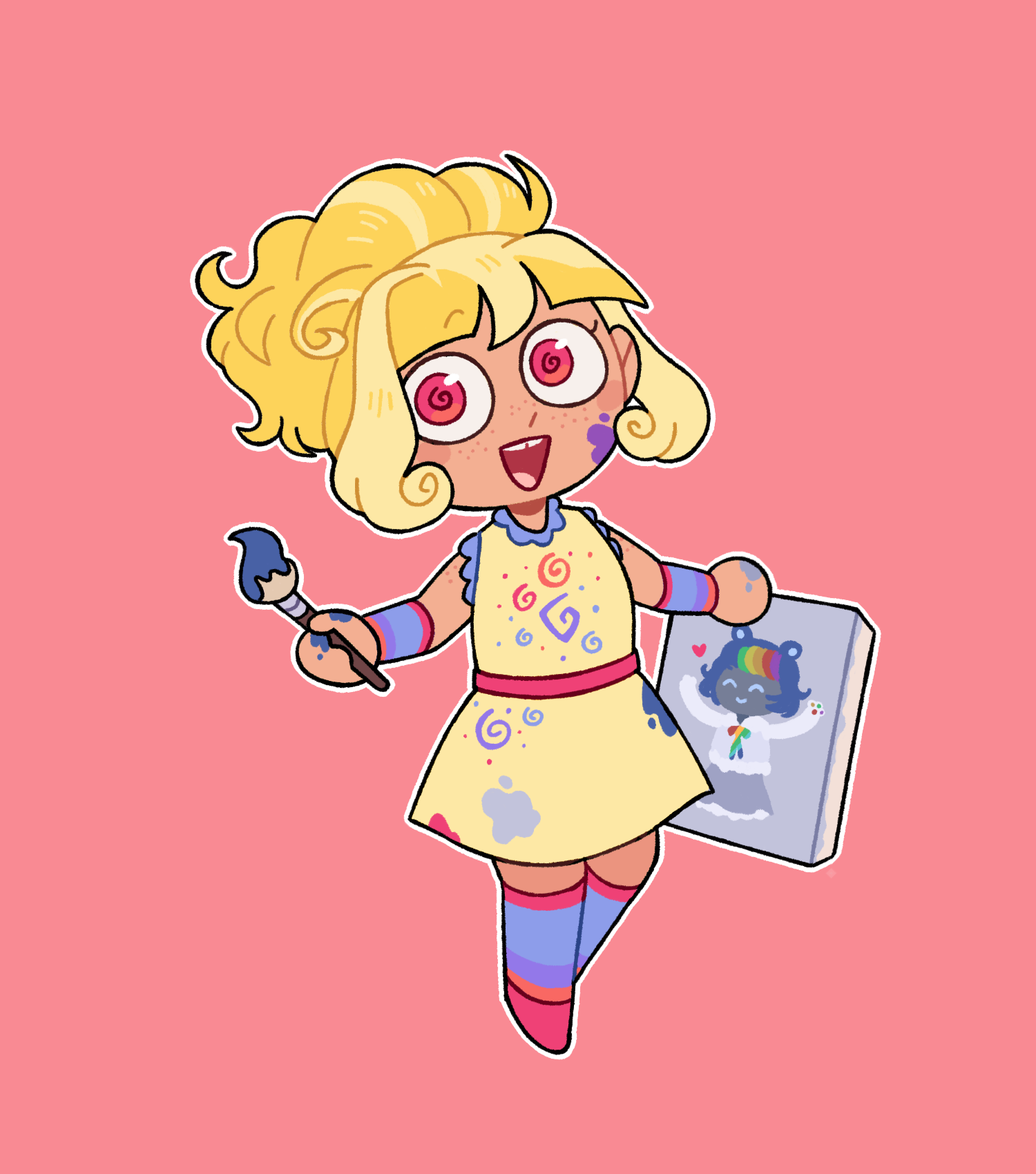 #3575999 - safe, alternate version, artist:tinypurplebrush, oc, oc only, oc:plush hues, oc ...