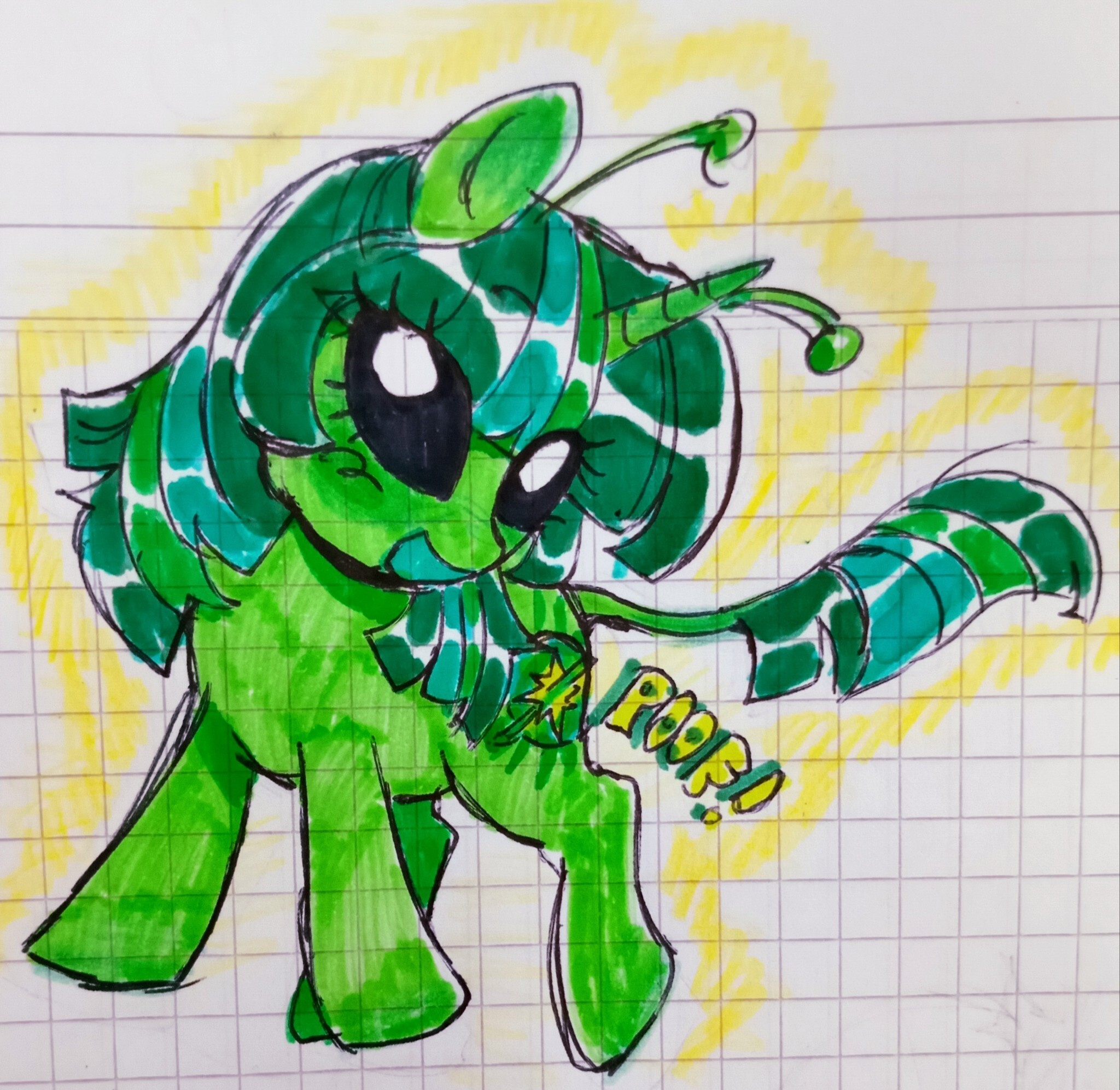 #3558894 - safe, artist:dulcesilly, oc, oc only, oc:boop, alien, alien ...