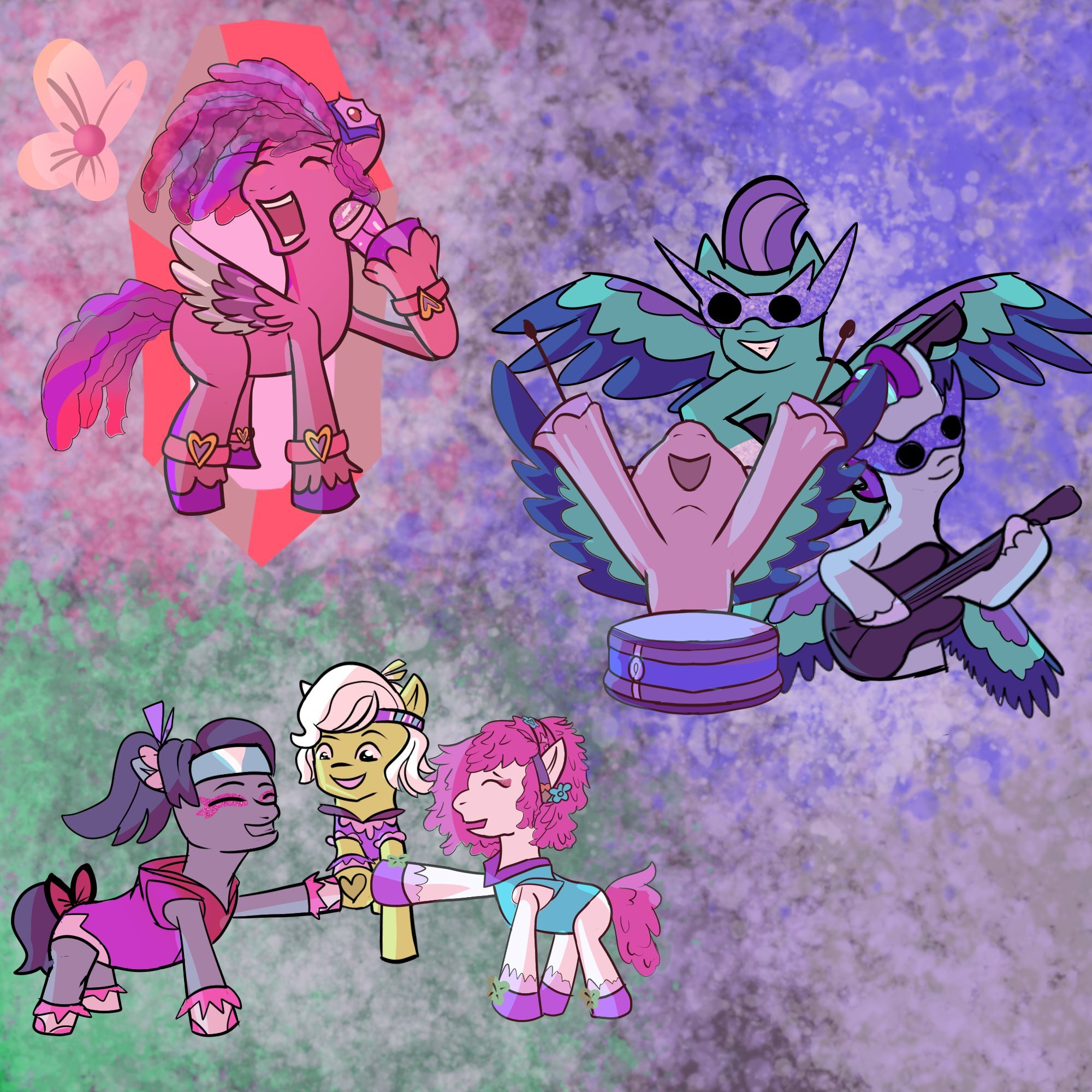 #3559131 - safe, artist:mazanity1, arpeggia, blue belle (g5), fretlock ...