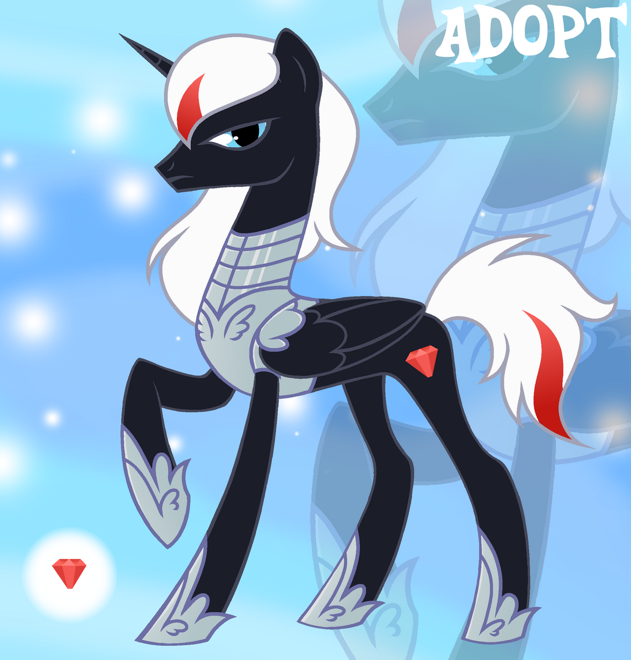 #3576323 - safe, artist:vi45, oc, oc only, alicorn, pony, armor, male, simple background, solo ...