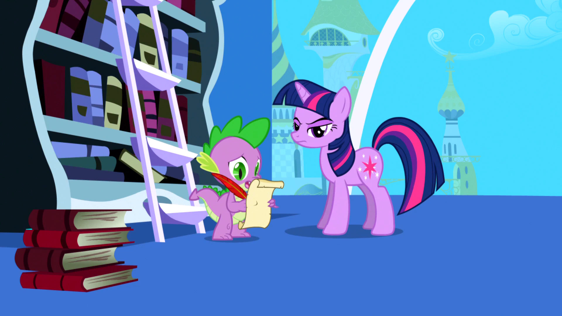 #3576655 - safe, screencap, spike, twilight sparkle, dragon, pony ...