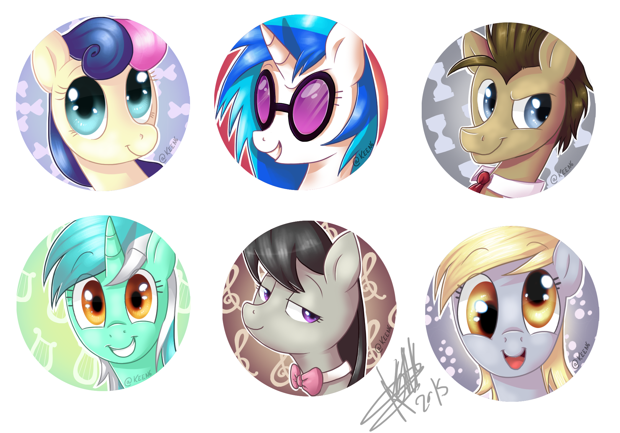 #3576751 - safe, artist:hoof34, bon bon, derpy hooves, dj pon-3, doctor ...