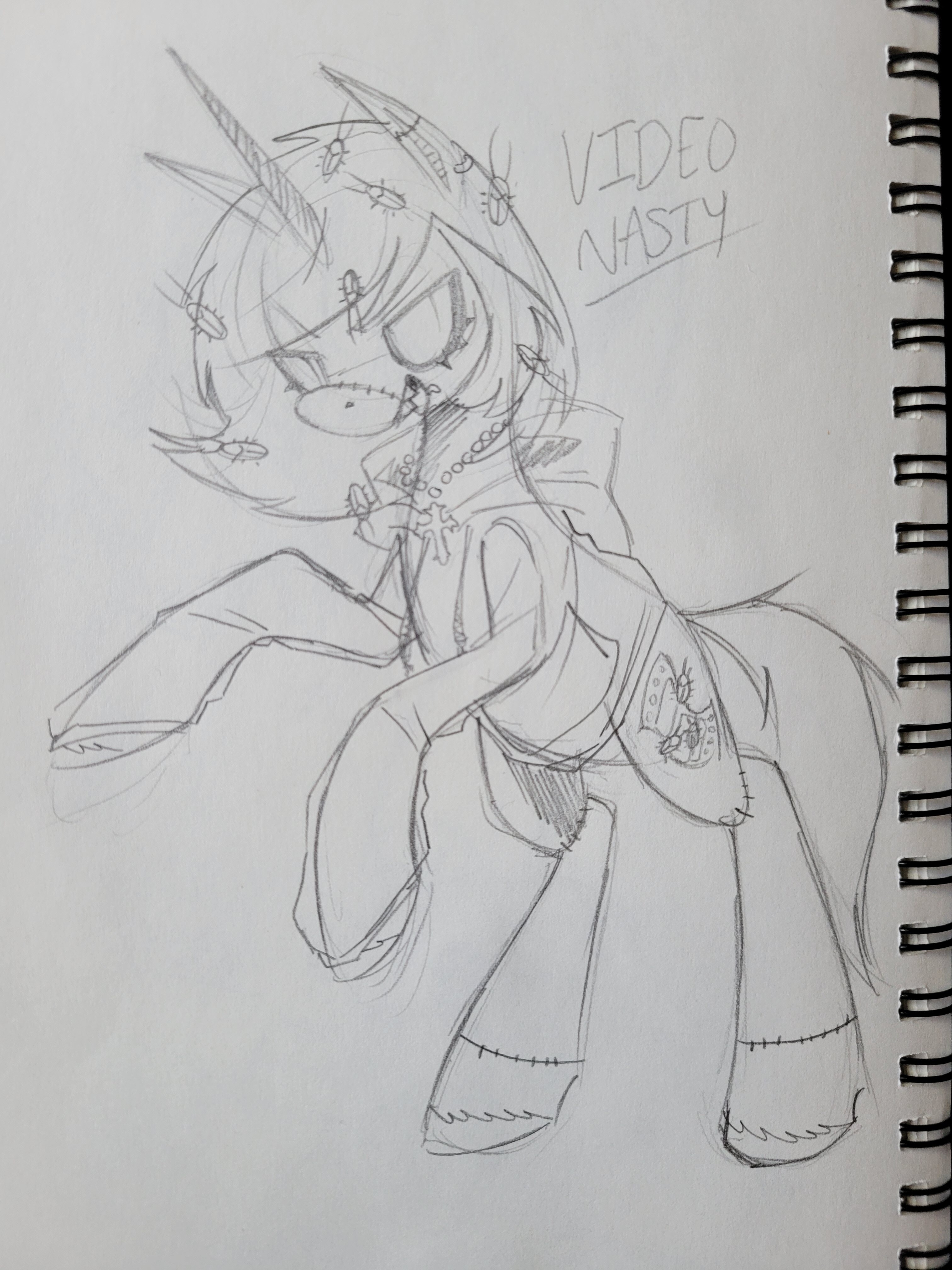 #3577330 - safe, artist:slugjuice, derpibooru exclusive, oc, oc only, oc:video nasty, cockroach ...