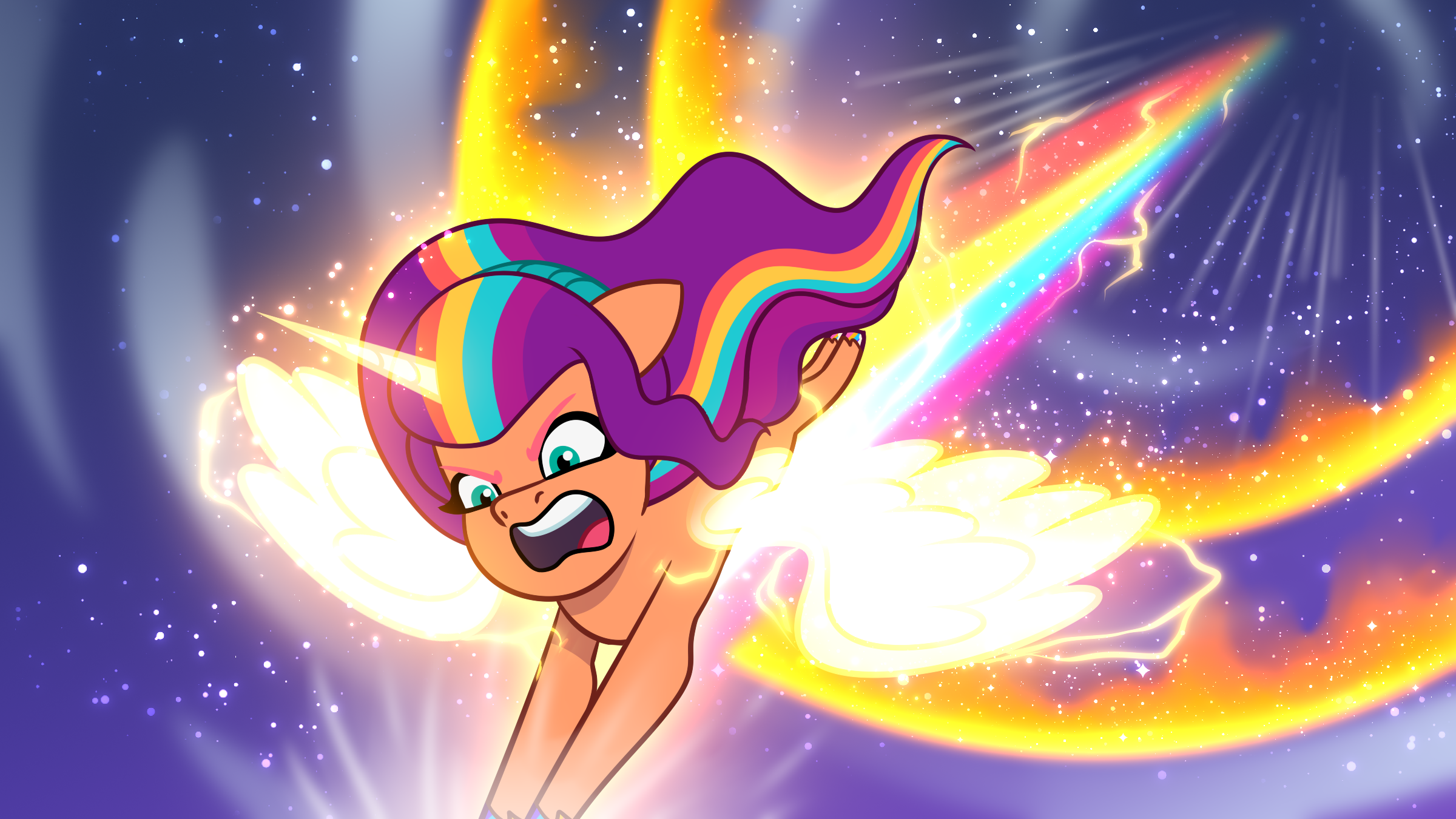 #3559705 - safe, artist:shad0w-galaxy, sunny starscout, alicorn, pony ...