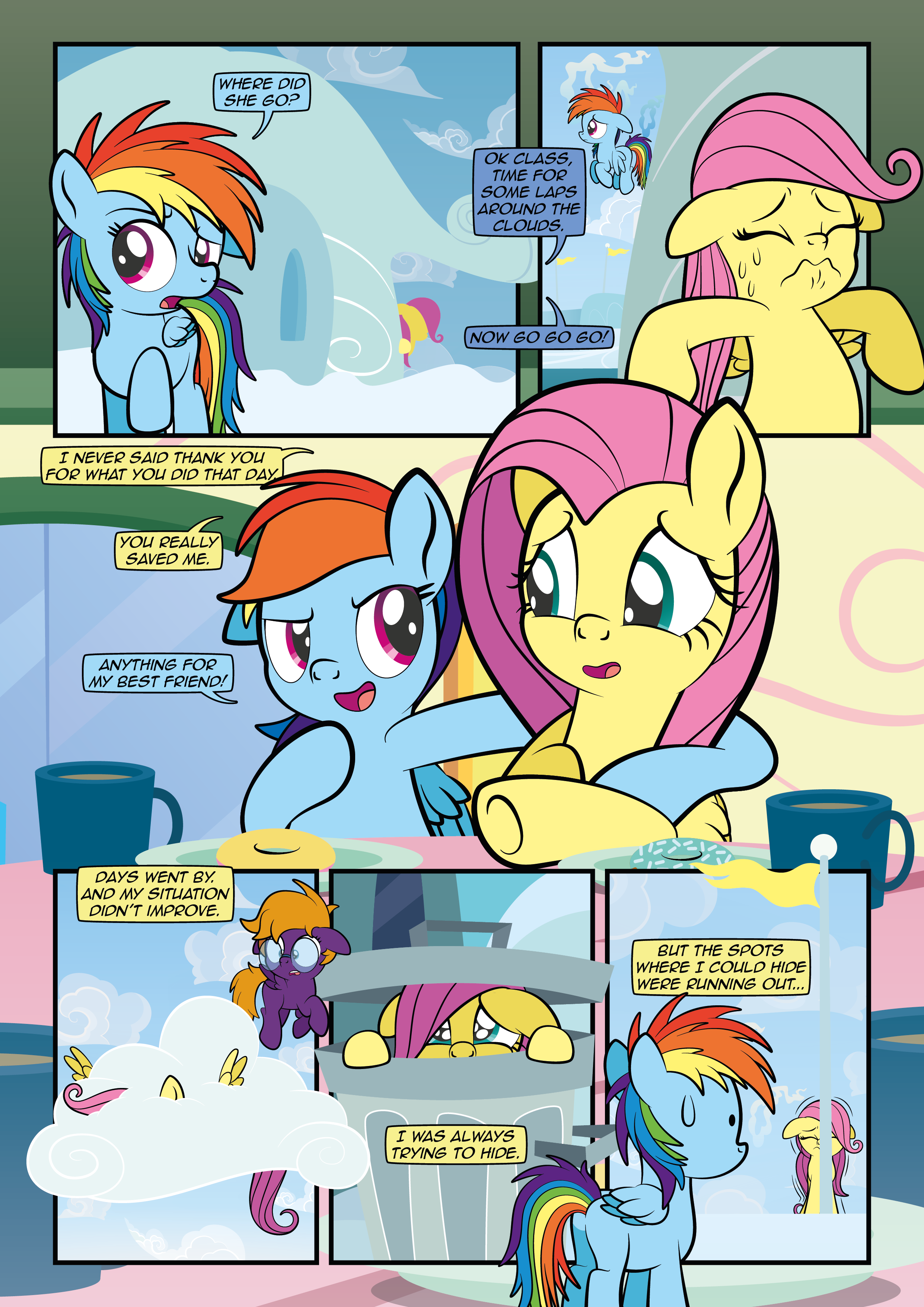 #3559892 - safe, artist:alexdti, fluttershy, rainbow dash, oc, oc:purple creativity, pegasus ...