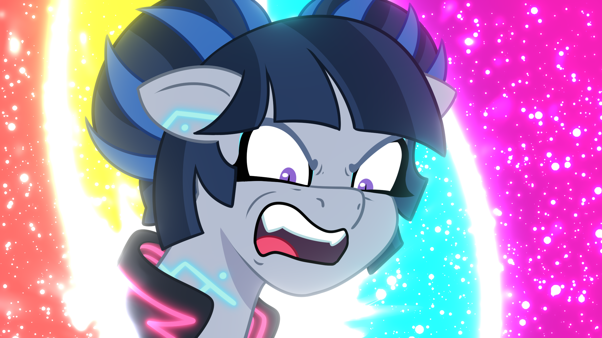 #3560195 - safe, artist:shad0w-galaxy, zinnea, cyborg, cyborg pony ...