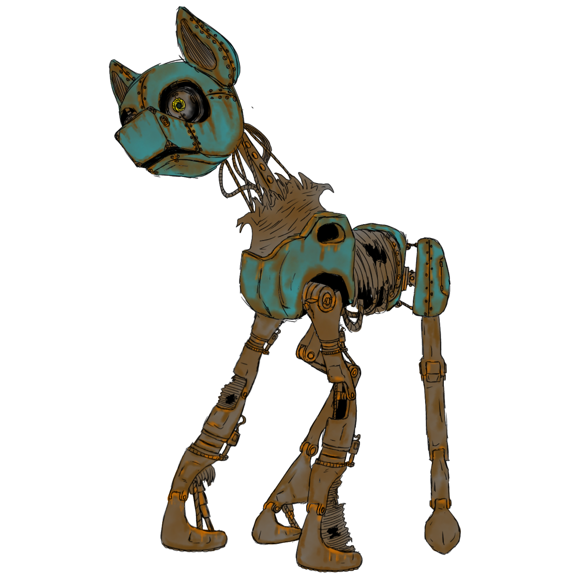 #3560325 - safe, artist:kage, oc, oc only, pony, robot, robot pony ...