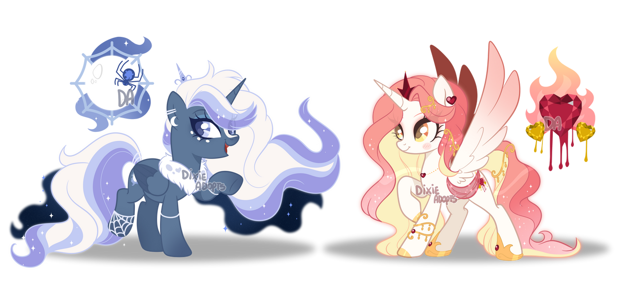 #3560995 - safe, artist:dixieadopts, oc, oc only, oc:amorflare, oc:lustrous moon, alicorn, pony ...