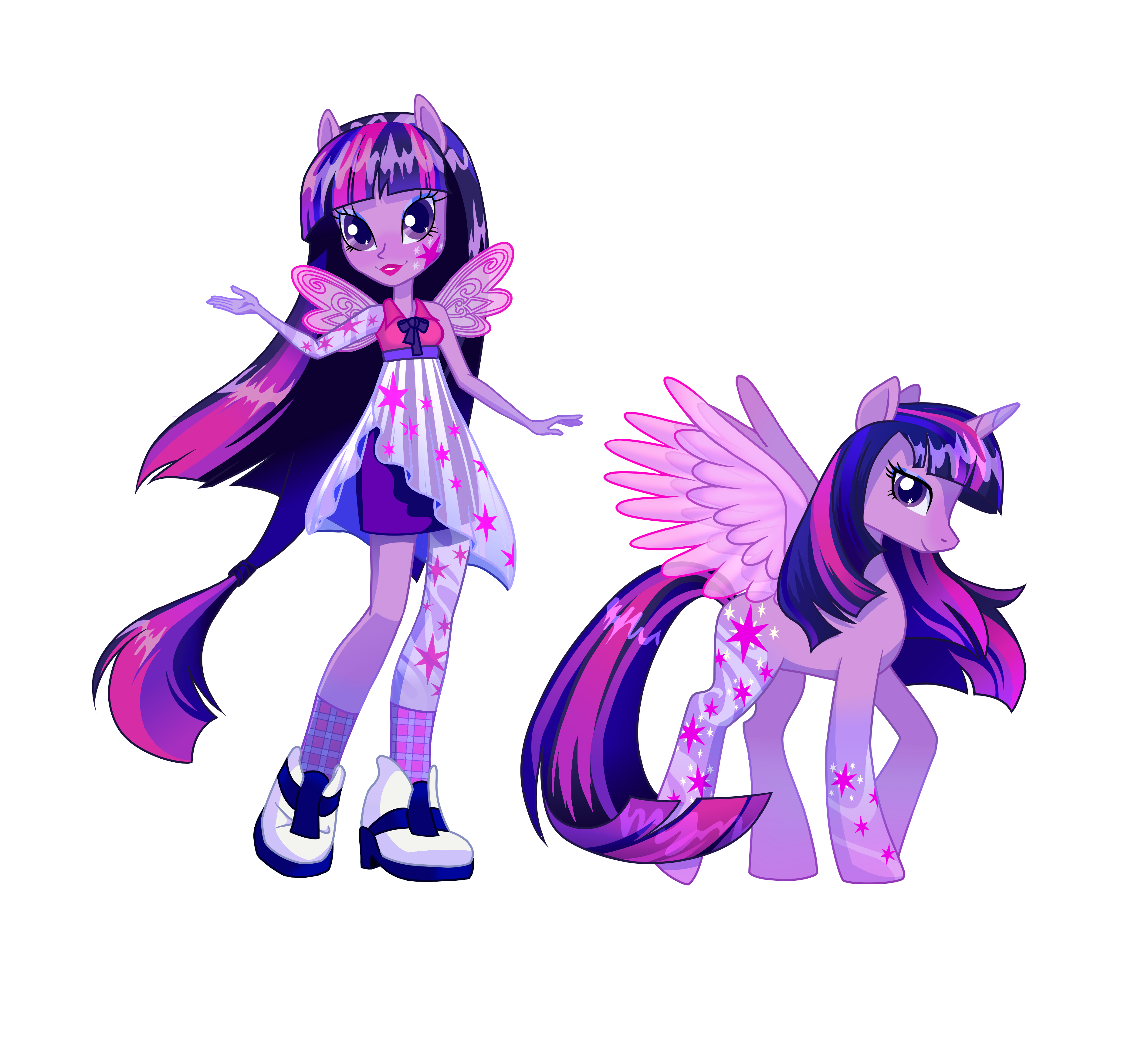 #3561327 - safe, artist:lazzy_bunny, twilight sparkle, alicorn, human ...