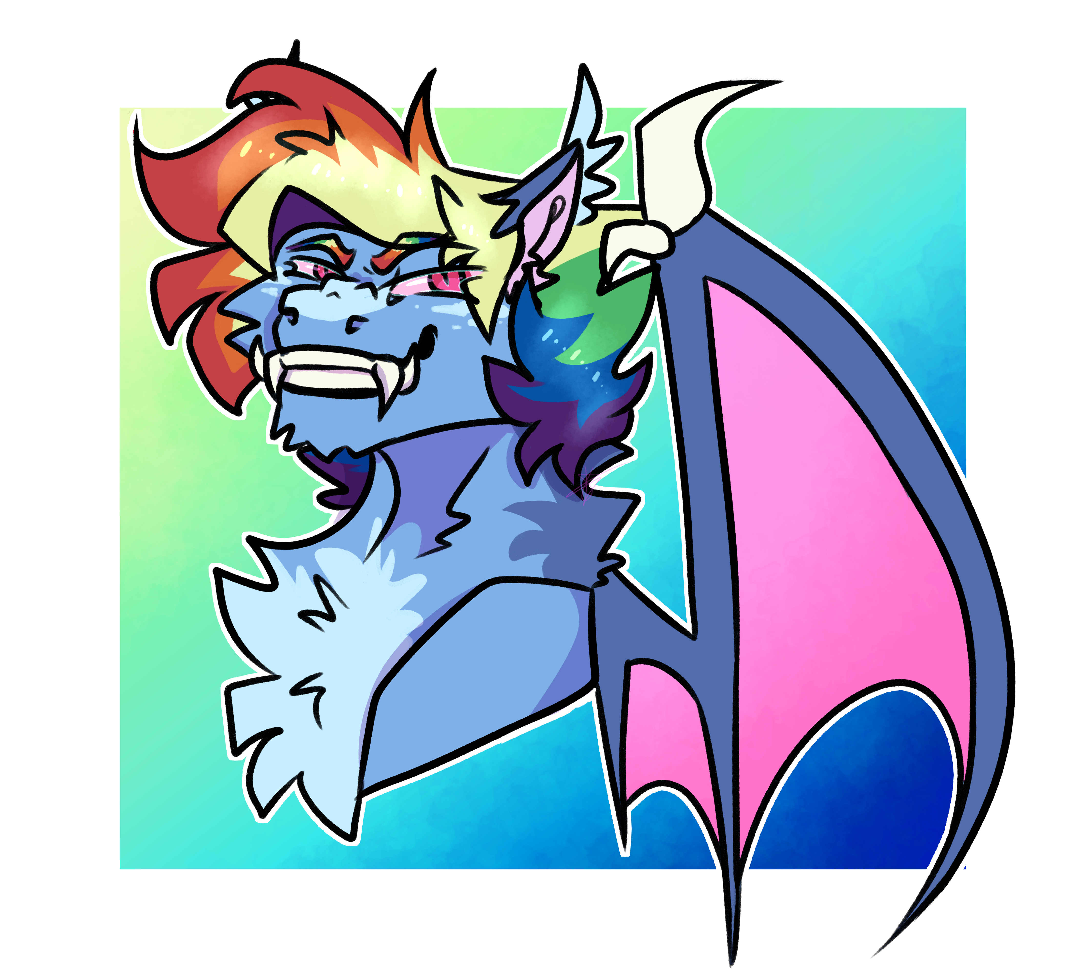 #3561511 - safe, artist:honkhonkbonk, part of a set, rainbow dash, bat ...