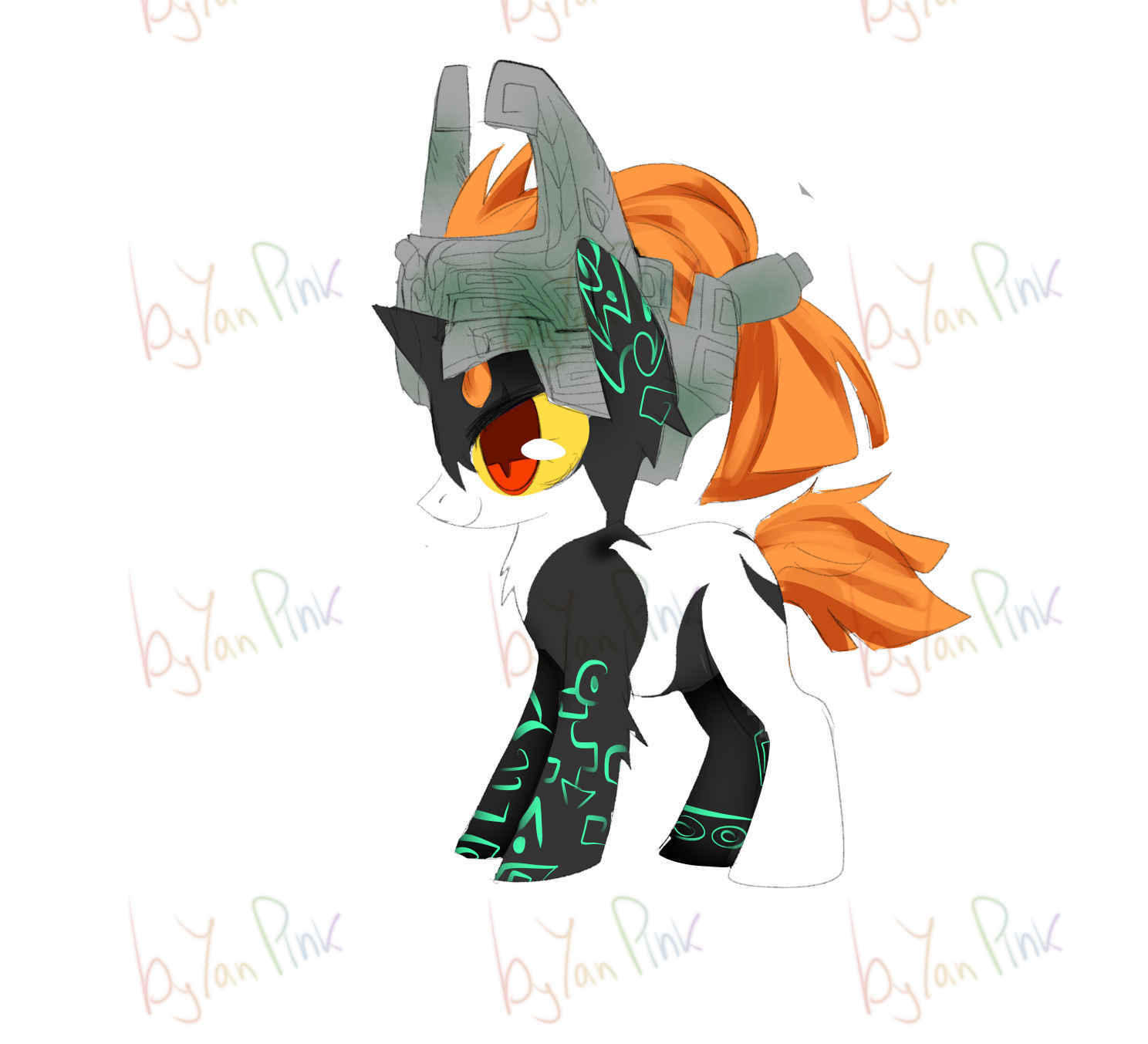 #3562216 - safe, artist:colorspaint15, unicorn, design, fanart, female ...